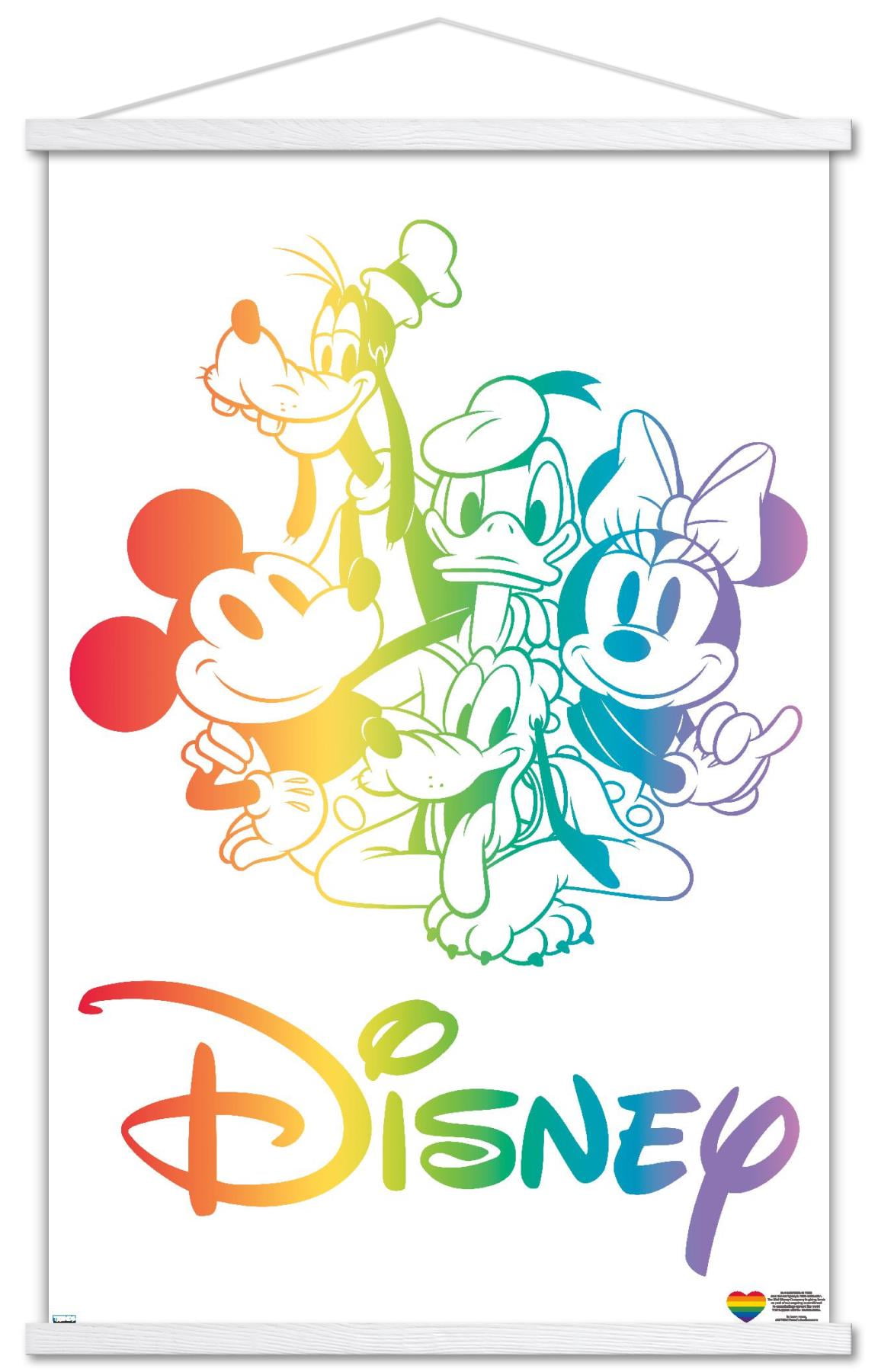 Disney Mickey Mouse - Pride Wall Poster with Magnetic Frame, 22.375" x ...