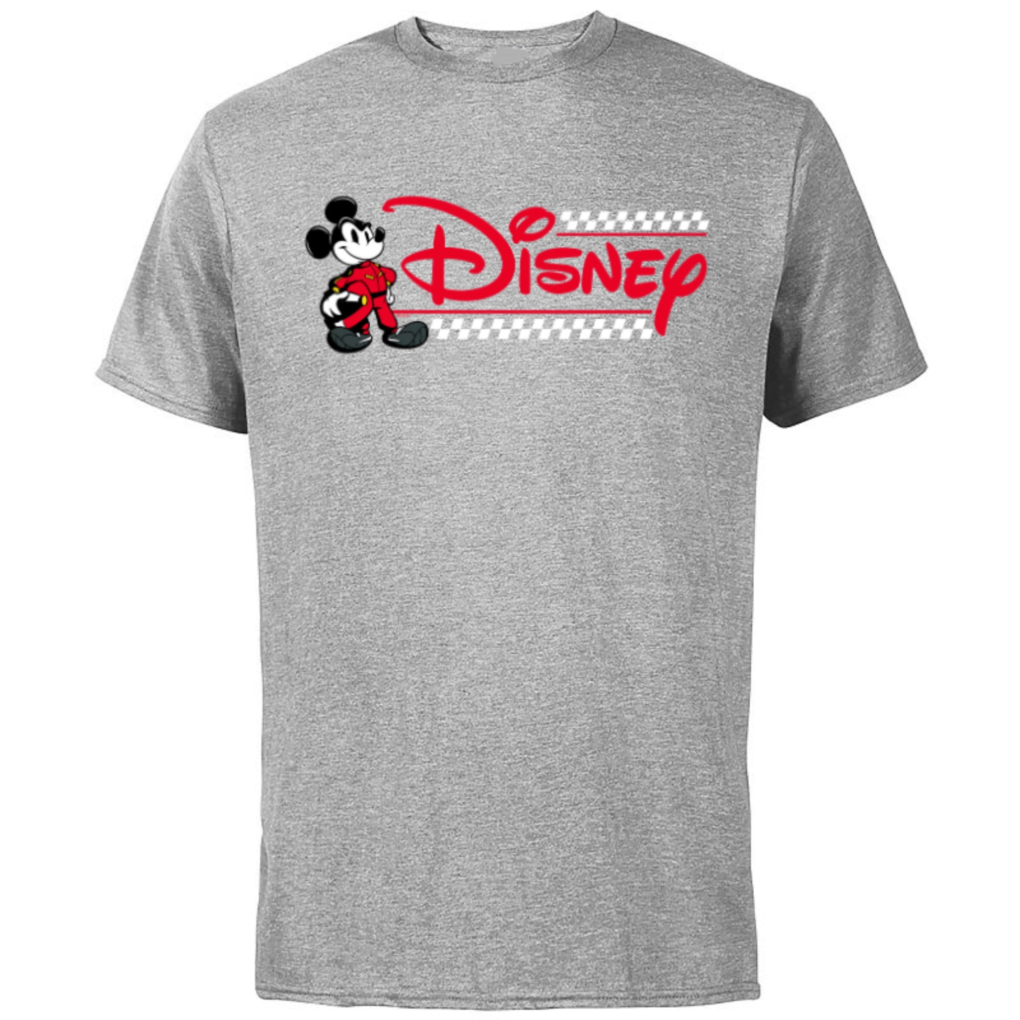 Disney Mickey Mouse Race Car Driver Racing Flag Script Logo - Short ...