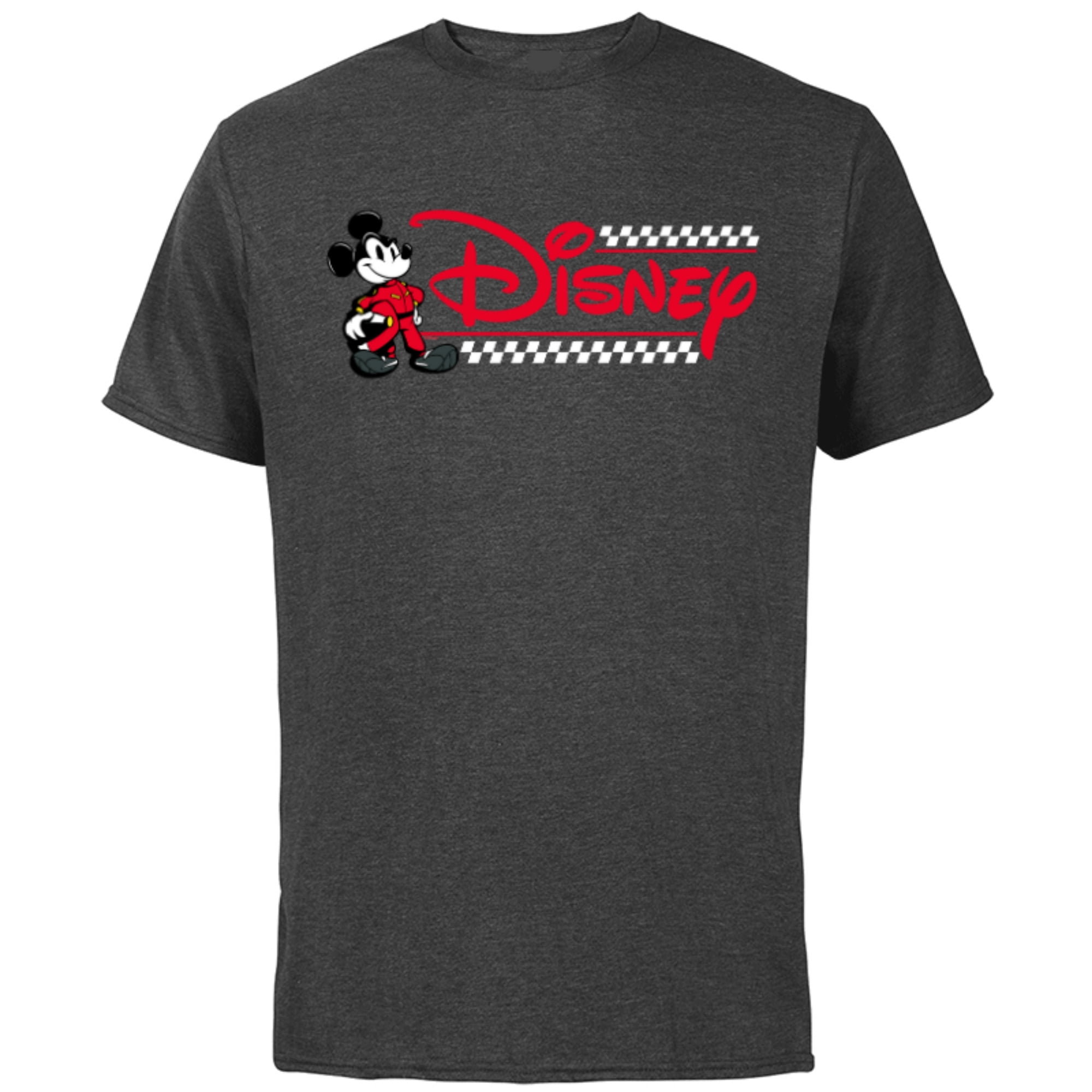 Disney Mickey Mouse Race Car Driver Racing Flag Script Logo - Short ...