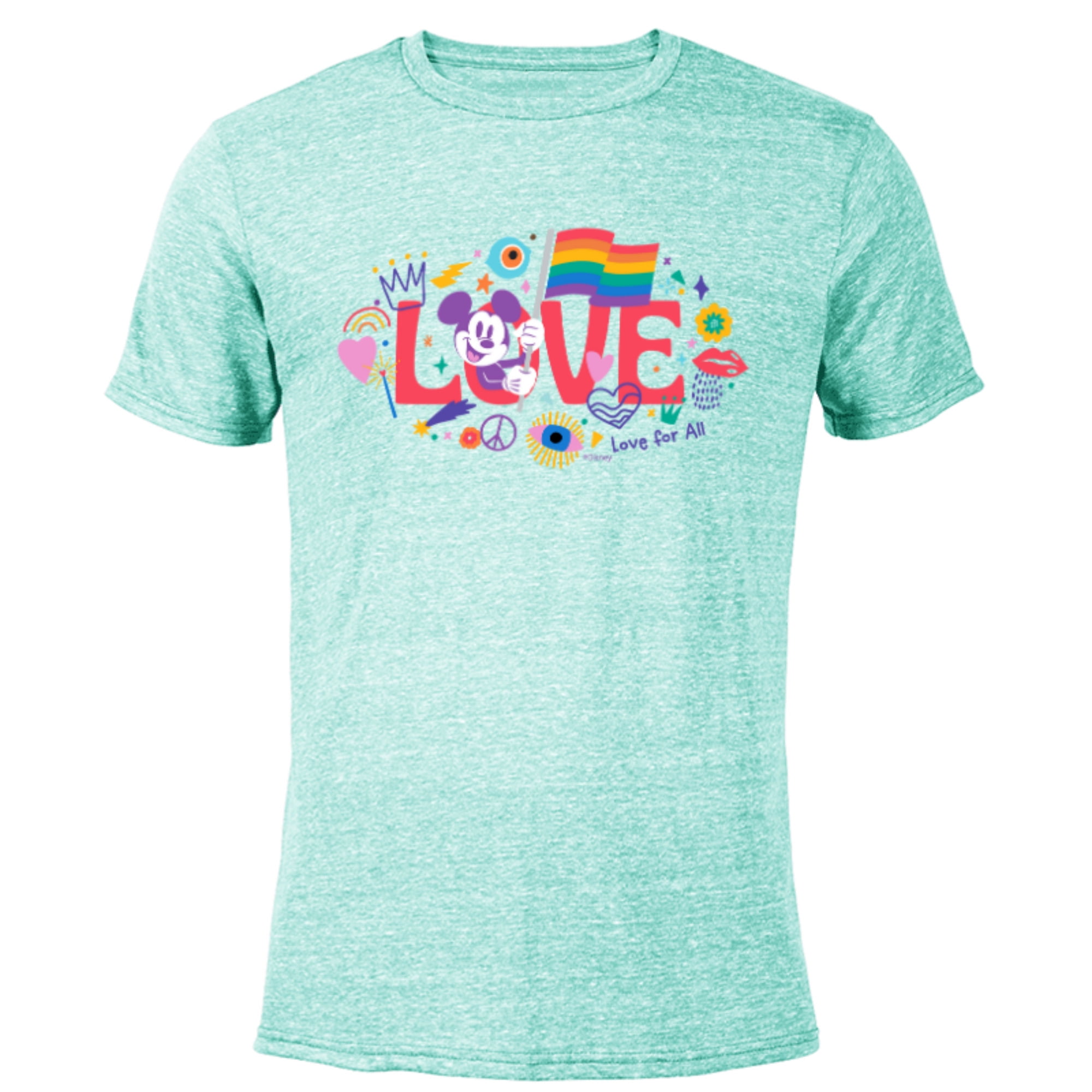 Disney Mickey Mouse Rainbow Pride Flag Love for All Doodles - Short ...