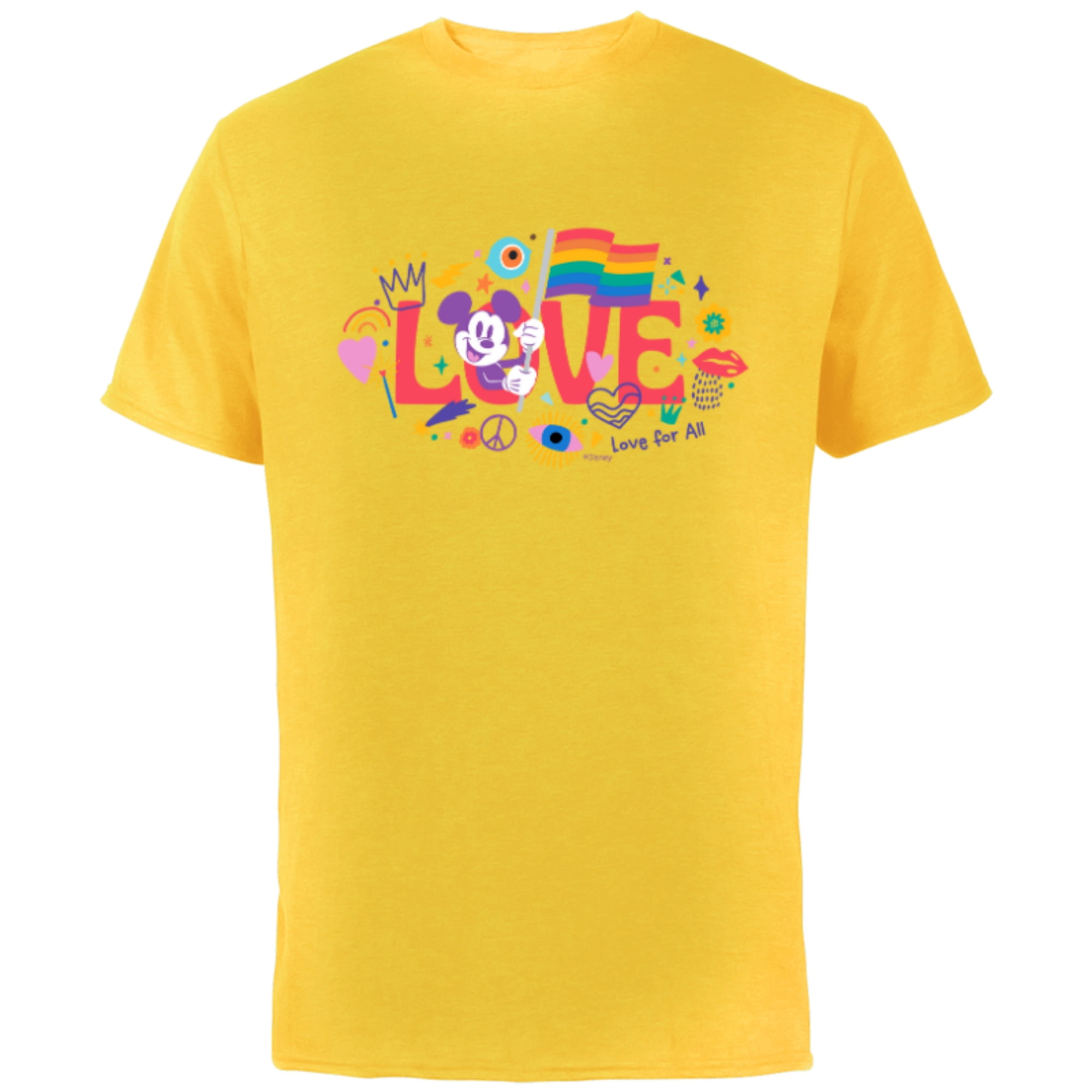 Disney Mickey Mouse Rainbow Pride Flag Love for All Doodles - Short ...