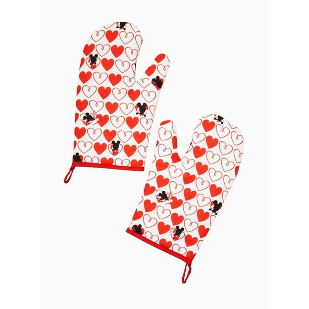 Disney Mickey Mouse Red Heart Series Oven Mitts | 2 Pack - Walmart.com