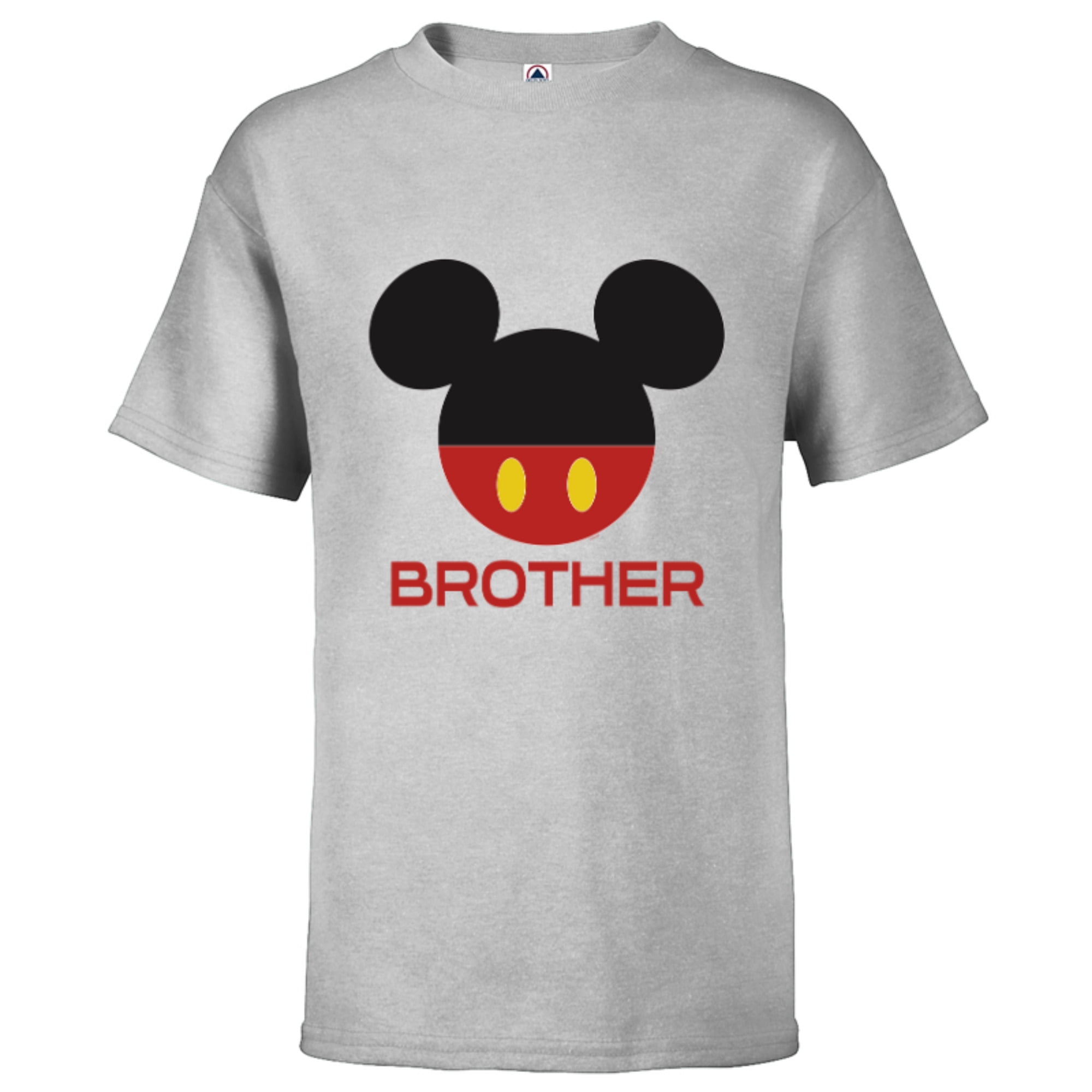 Disney Mickey Mouse Red Shorts Icon Brother Family- Short Sleeve T-Shirt for Kids - Customized ...