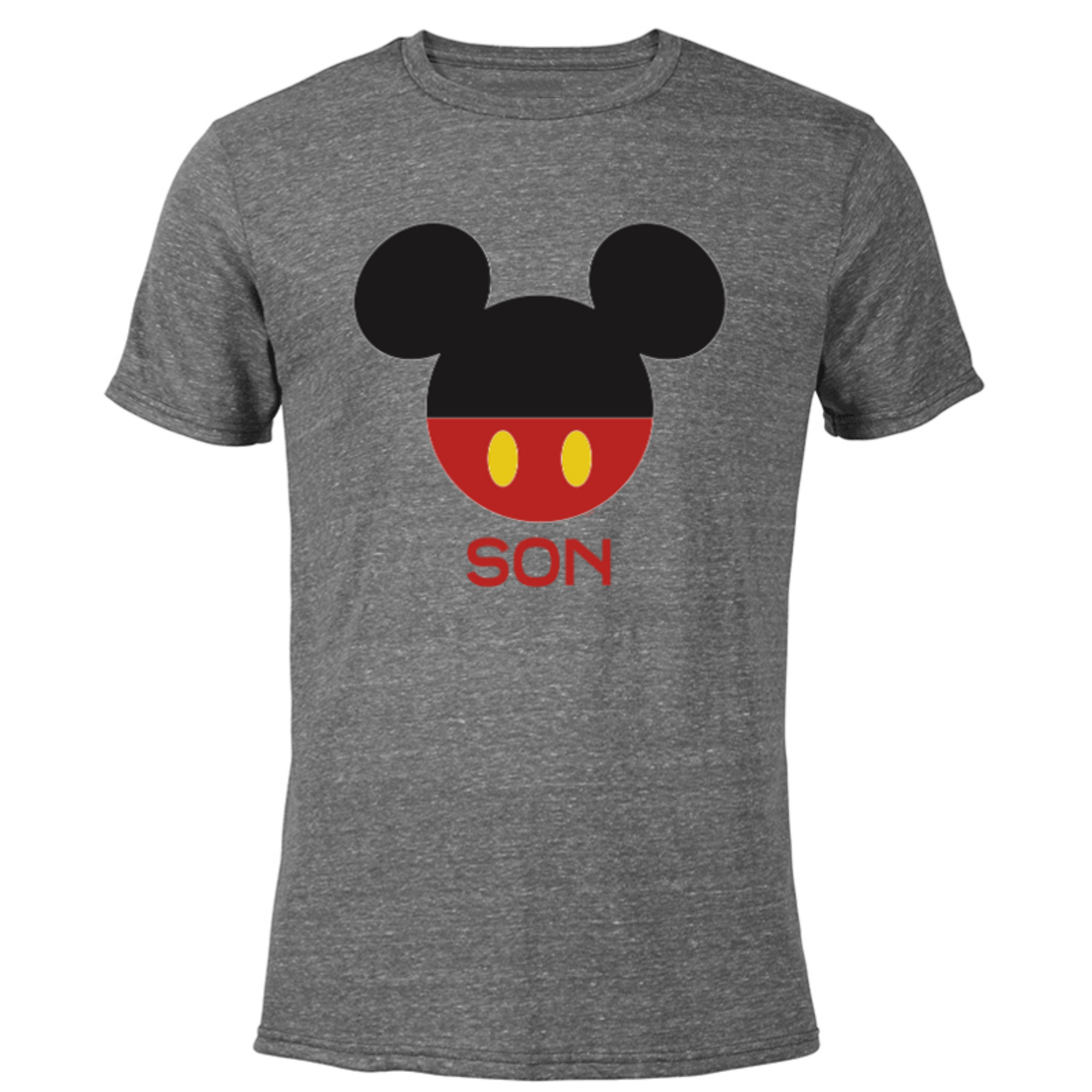 Disney Mickey Mouse Red Shorts Icon Son Family- Short Sleeve Blended T ...