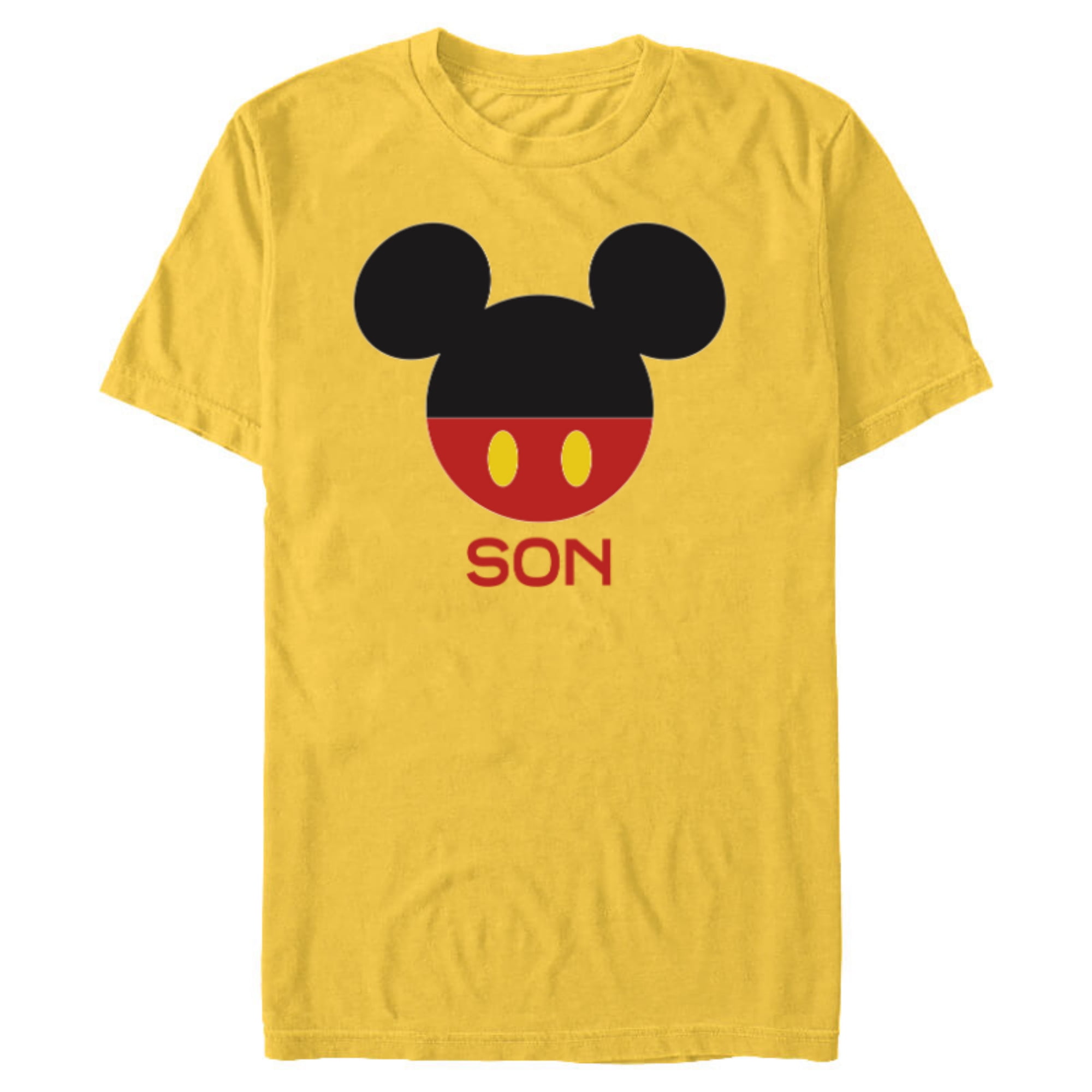 Disney Mickey Mouse Red Shorts Icon Son Family- Short Sleeve Blended T ...