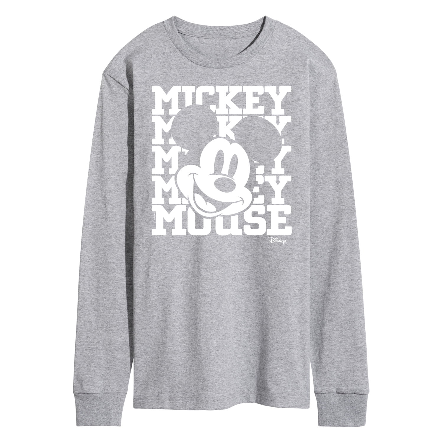 Disney - Mickey Mouse - Repeated Mickey - Men's Long Sleeve T-Shirt ...