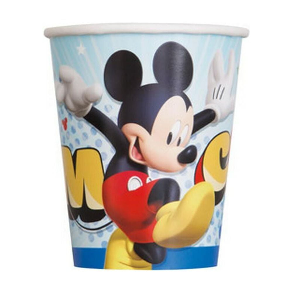 Disney Mickey Mouse Roadster 9oz Paper Cups - 8ct - Walmart.com
