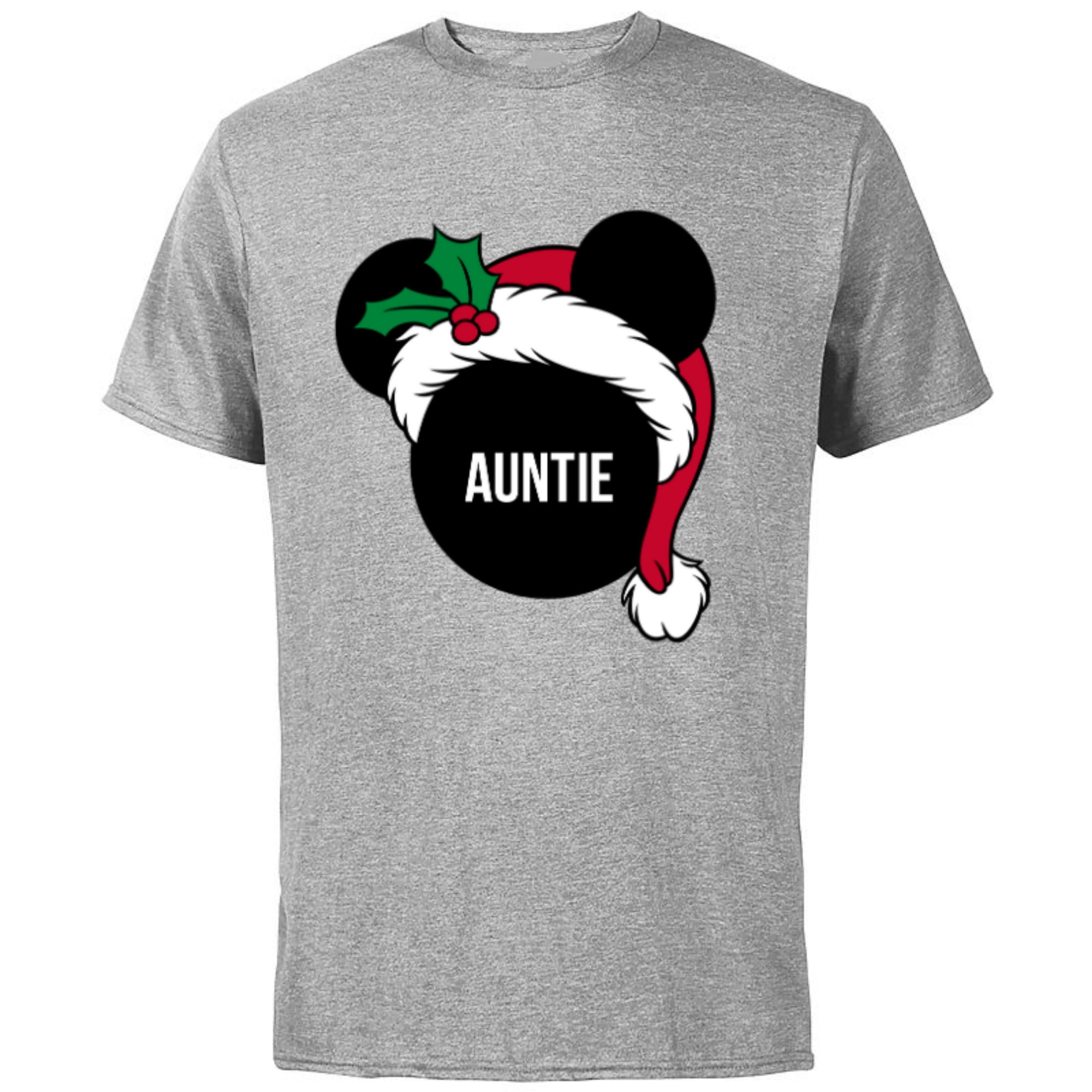 Disney Mickey Mouse Santa Hat AUNTIE Holiday Family - Short Sleeve ...