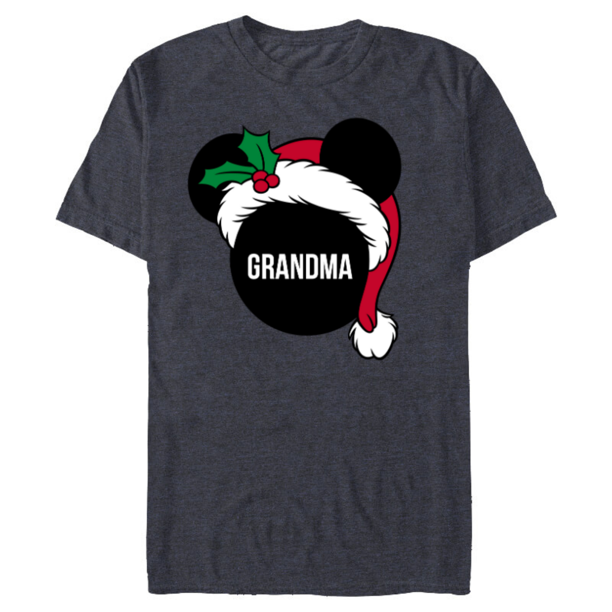 Disney Mickey Mouse Santa Hat GRANDMA Holiday Family - Short Sleeve ...
