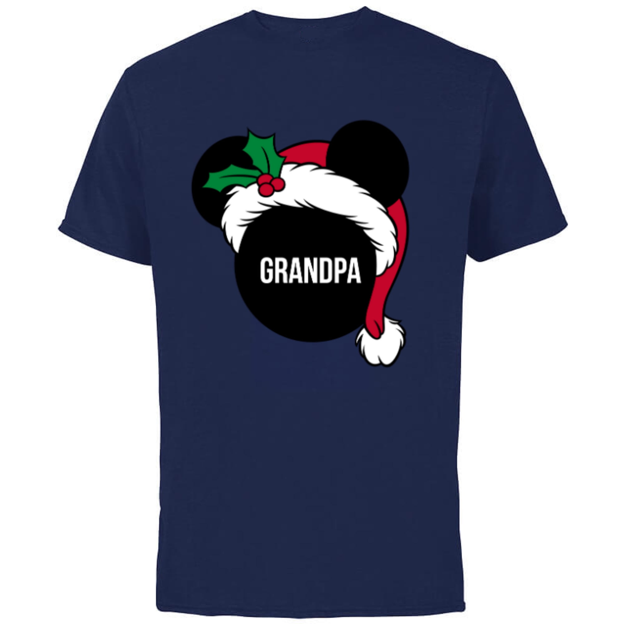 Disney Mickey Mouse Santa Hat GRANDPA Holiday Family - Short Sleeve ...