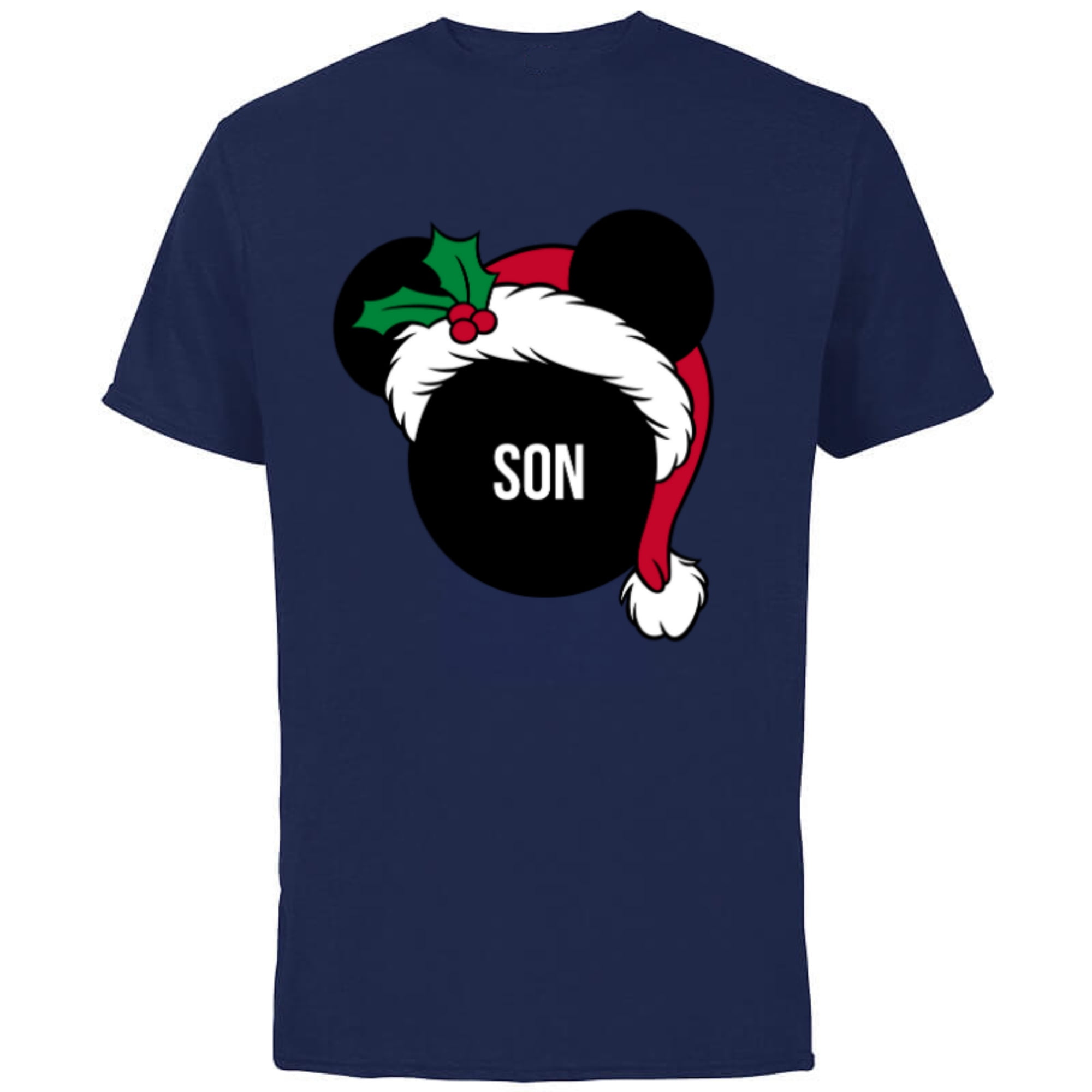 Disney Mickey Mouse Santa Hat SON Holiday Family - Short Sleeve Cotton ...