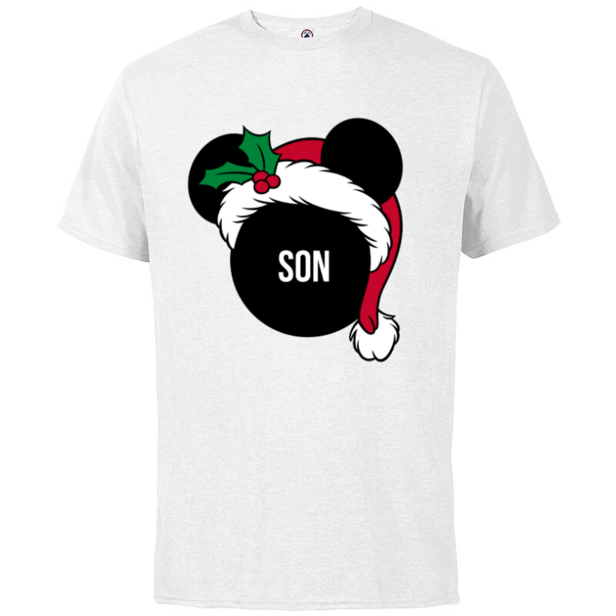 Disney Mickey Mouse Santa Hat SON Holiday Family - Short Sleeve Cotton ...