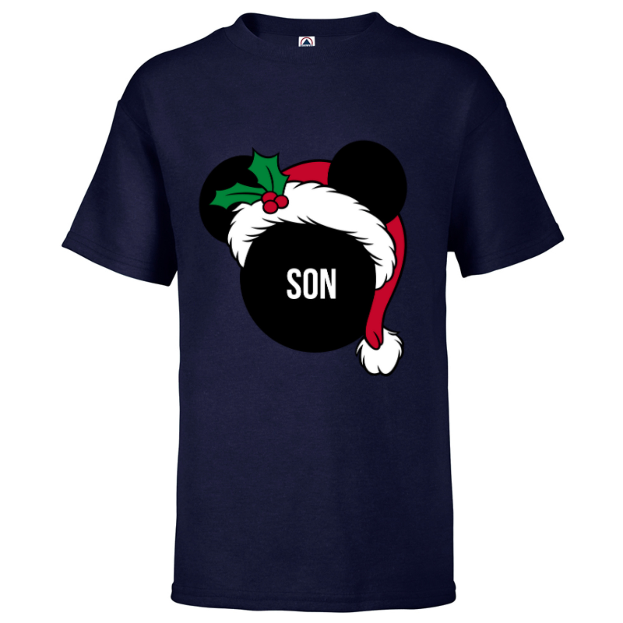 Disney Mickey Mouse Santa Hat SON Holiday Family - Short Sleeve T-Shirt ...