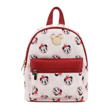 Disney Minnie Mouse Patch 10.6" White Mini Backpack - Walmart.com
