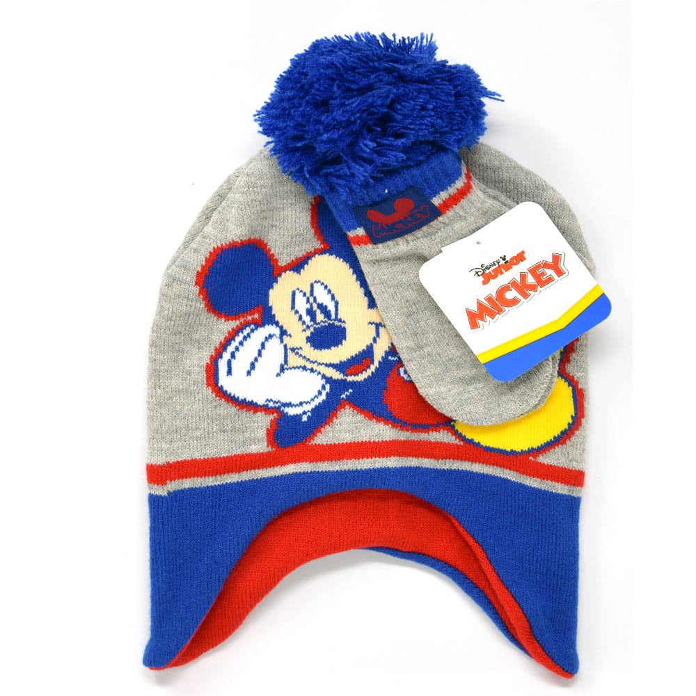 Disney Mickey Mouse Scandi and Mittens Set Age 2-4, Mickey Mouse Hat ...