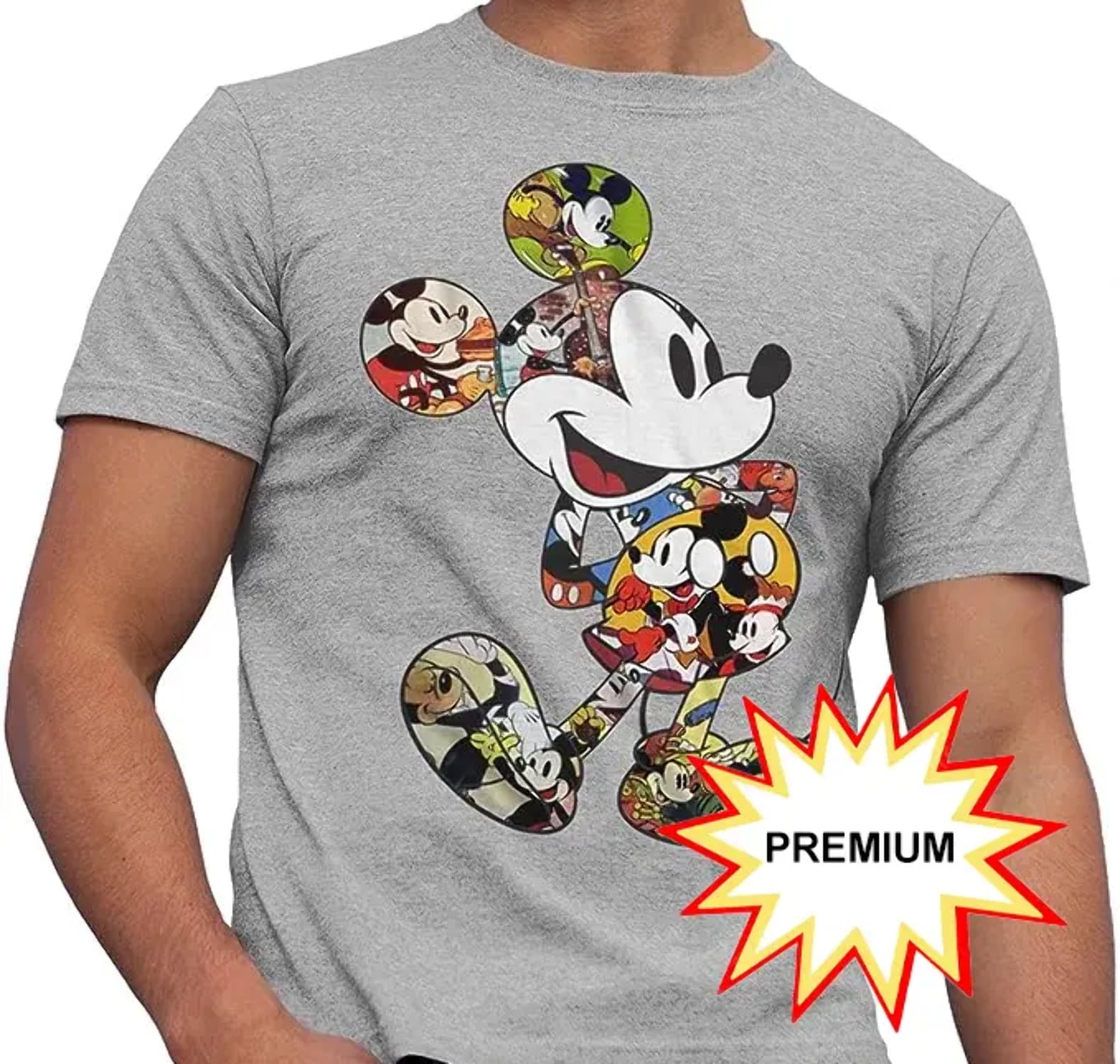 Disney Mickey Mouse "Scene Me" Vintage Classic Men's Adult Graphic T ...