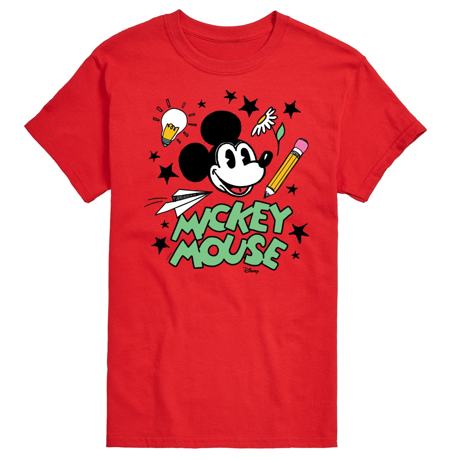 Disney - Mickey Mouse - School Doodles - Men's Short Sleeve Graphic T ...