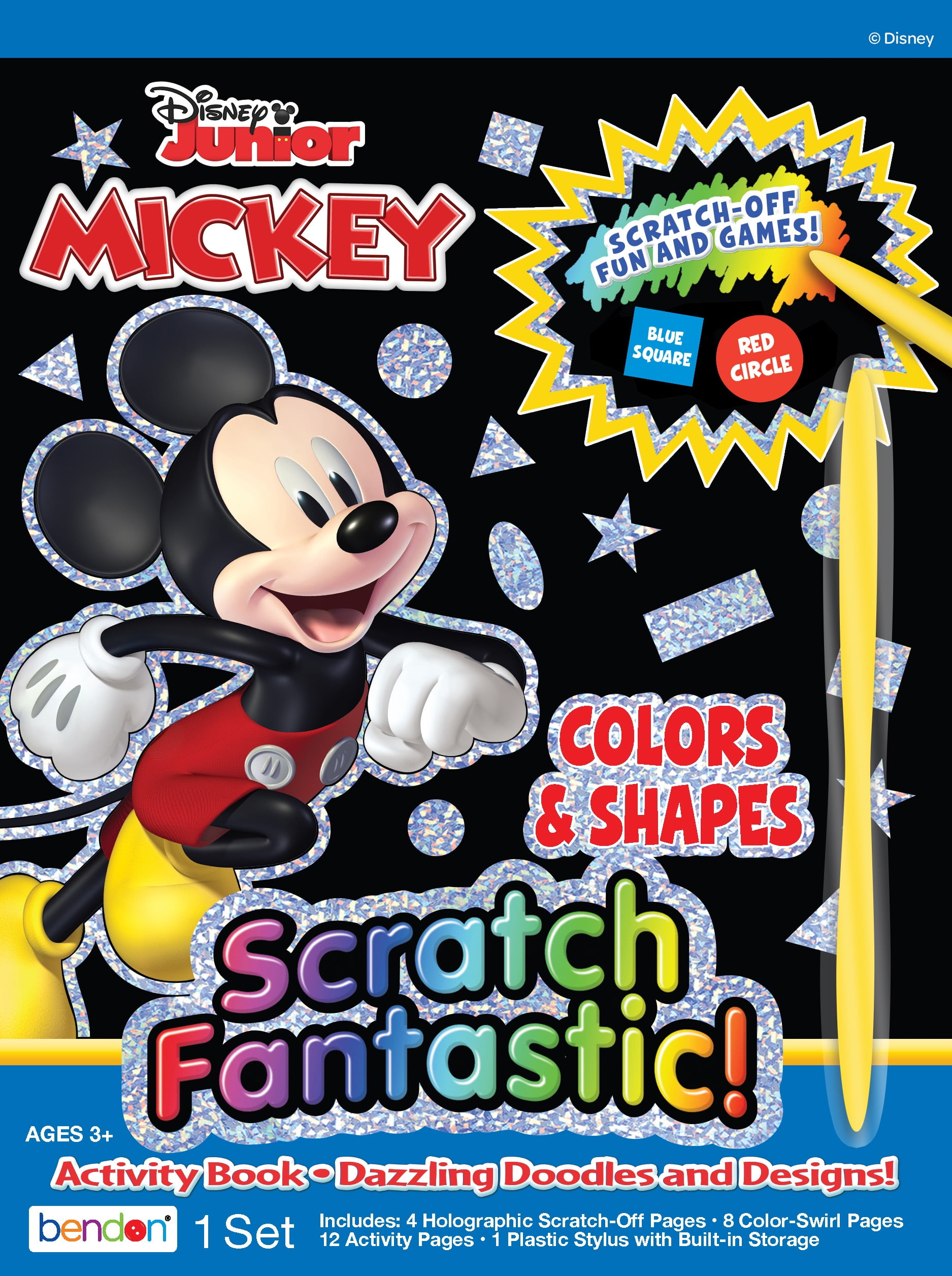 Disney Mickey Mouse Scratch Fantastic 24-Page Activity Book, Paperback ...
