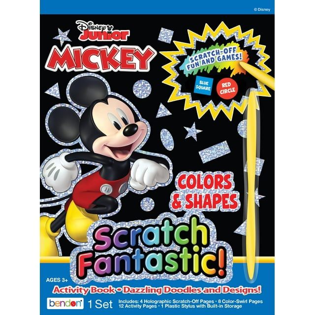 Disney Mickey Mouse Scratch Fantastic 24-Page Activity Book, Paperback ...