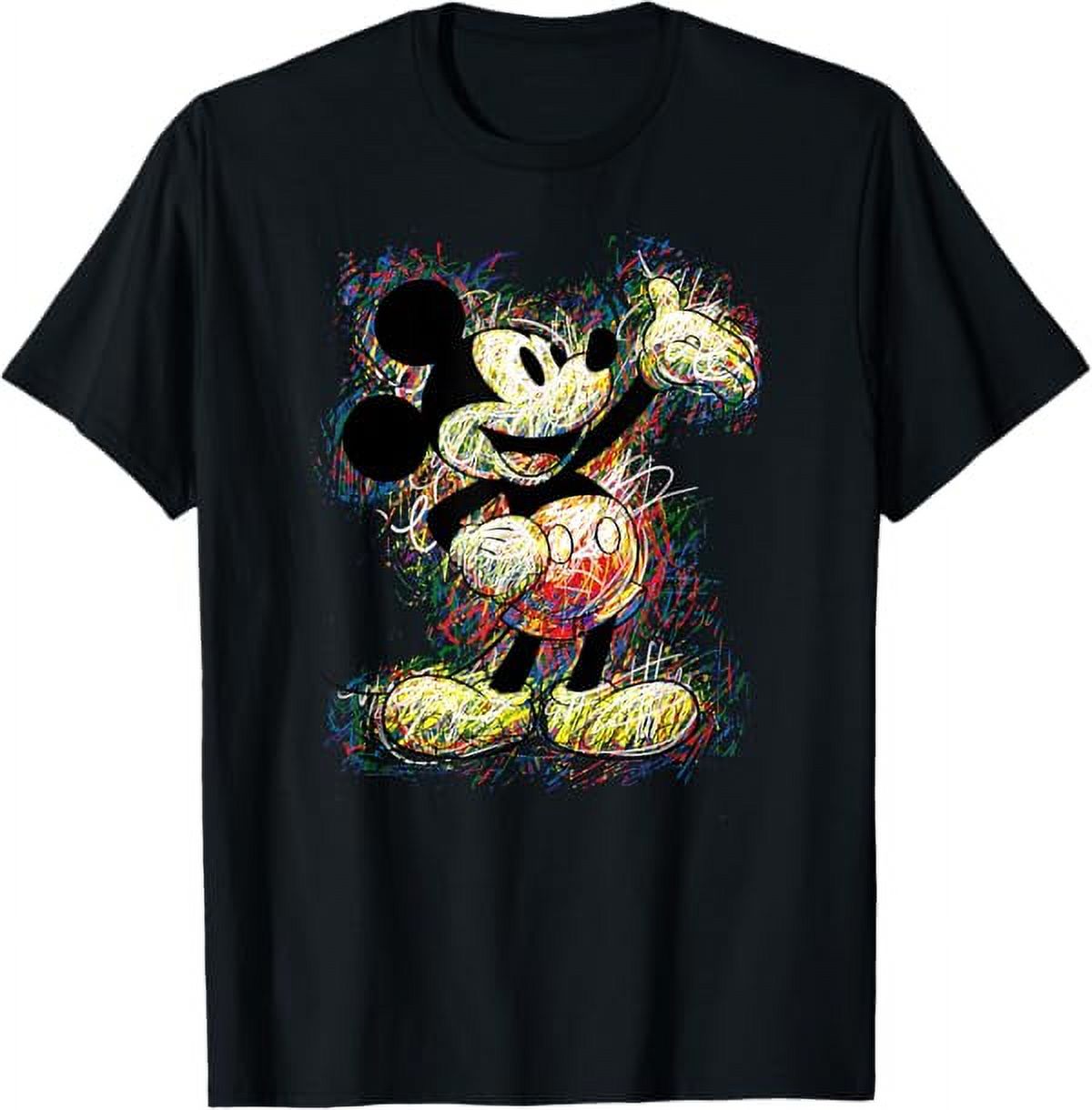 Disney Mickey Mouse Scribble T-Shirt - Walmart.com