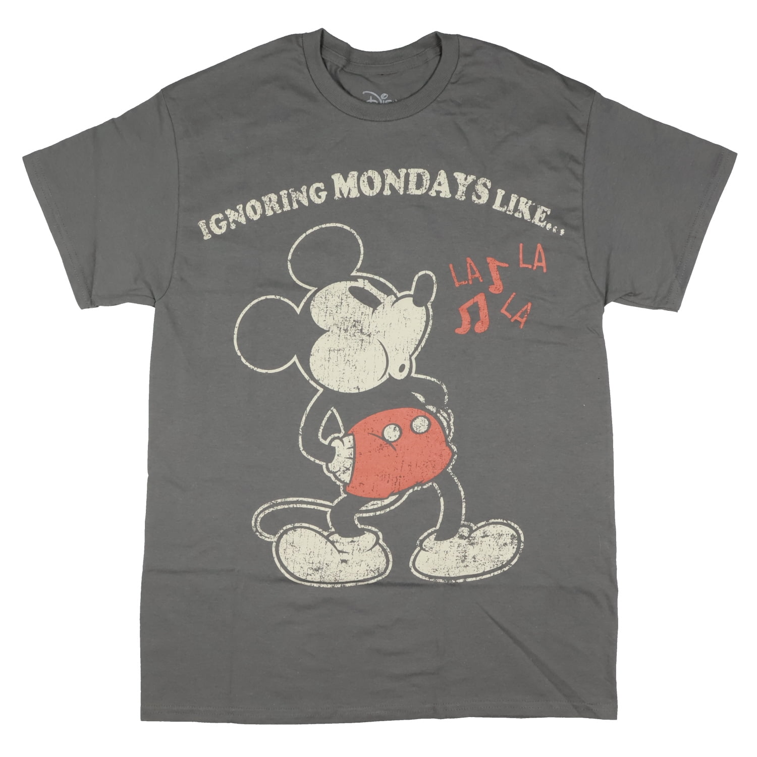 Disney Mickey Mouse Shirt Mens Ignoring Modays Adult Short Sleeve T ...