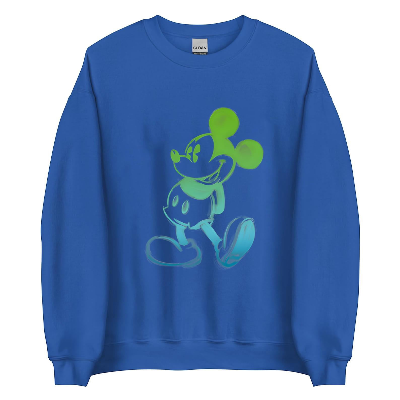 Disney Mickey Mouse Shirt Mens ML Black Glow In The Dark Neon Graphic ...