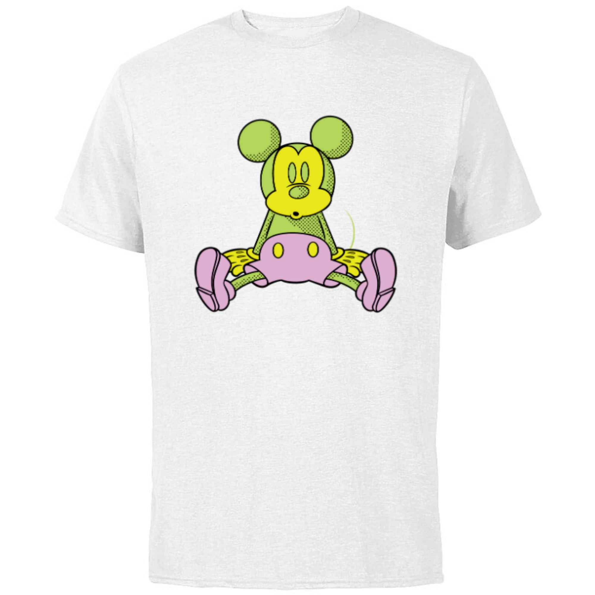 Disney Mickey Mouse Sitting Down Retro Pop Art - Short Sleeve Cotton T ...