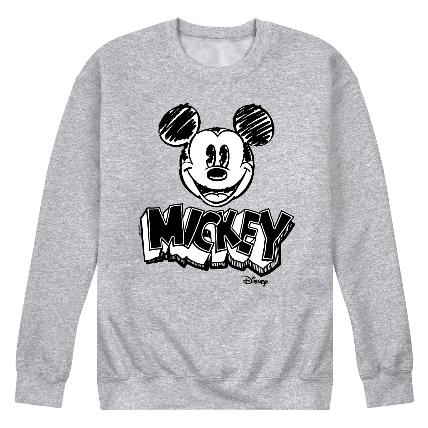 Disney - Mickey Mouse - Sketch Classic - Men's Crew Neck Fleece ...