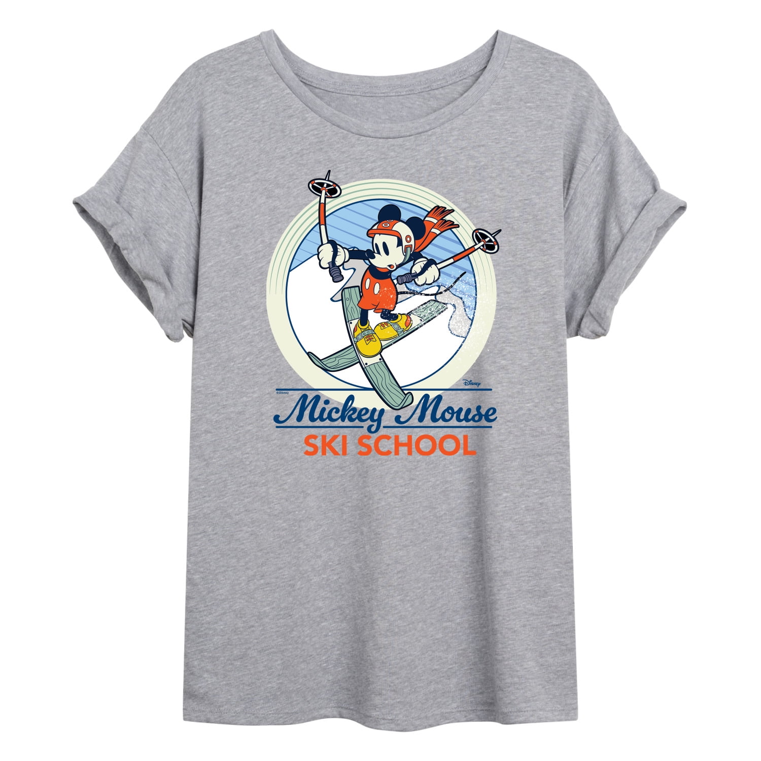 Disney - Mickey Mouse Ski School - Women's Oversized T-Shirt - Walmart.com