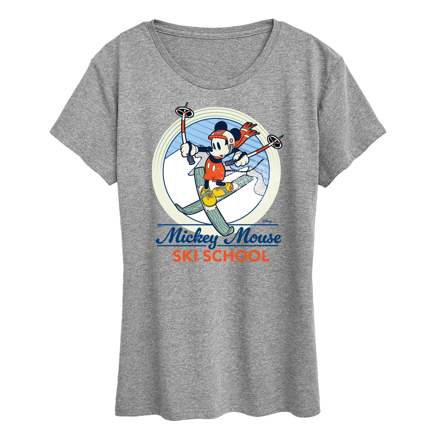 Disney - Mickey Mouse Ski School - Women's Short Sleeve Graphic T-Shirt ...