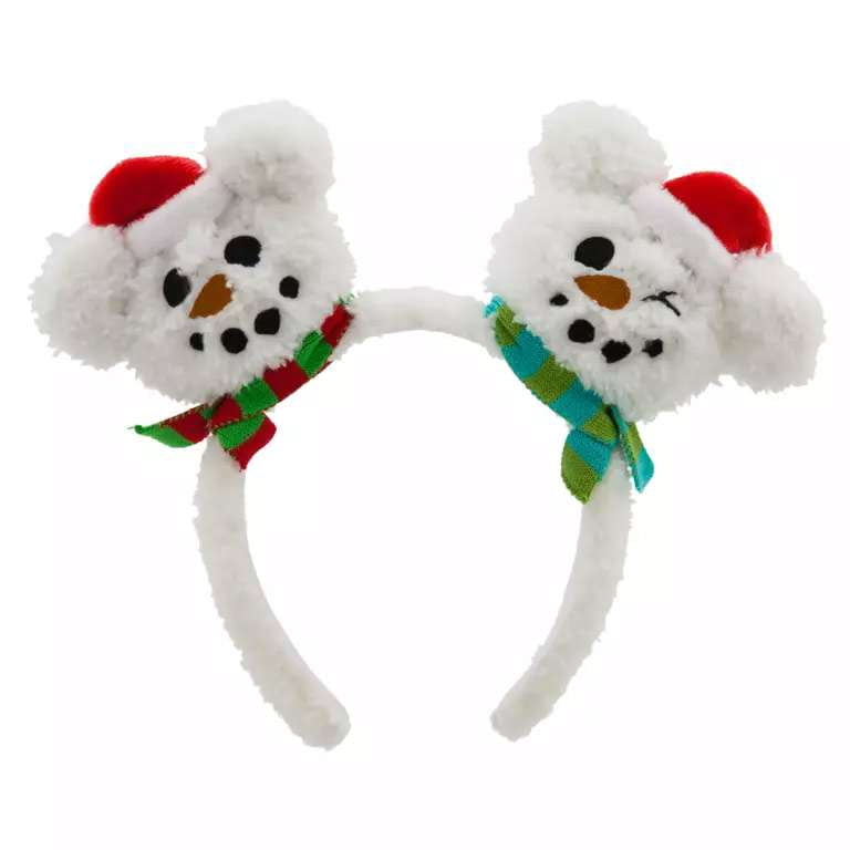 Disney Mickey Mouse Snowman Holiday Ear Headband - Walmart.com