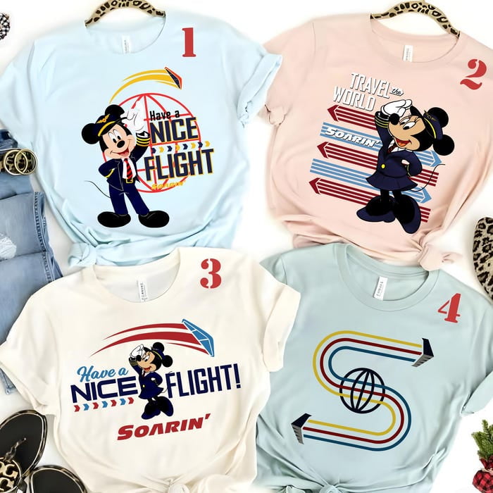 Disney Mickey Mouse Soarin Around The World Mickey & Friends T-shirt ...