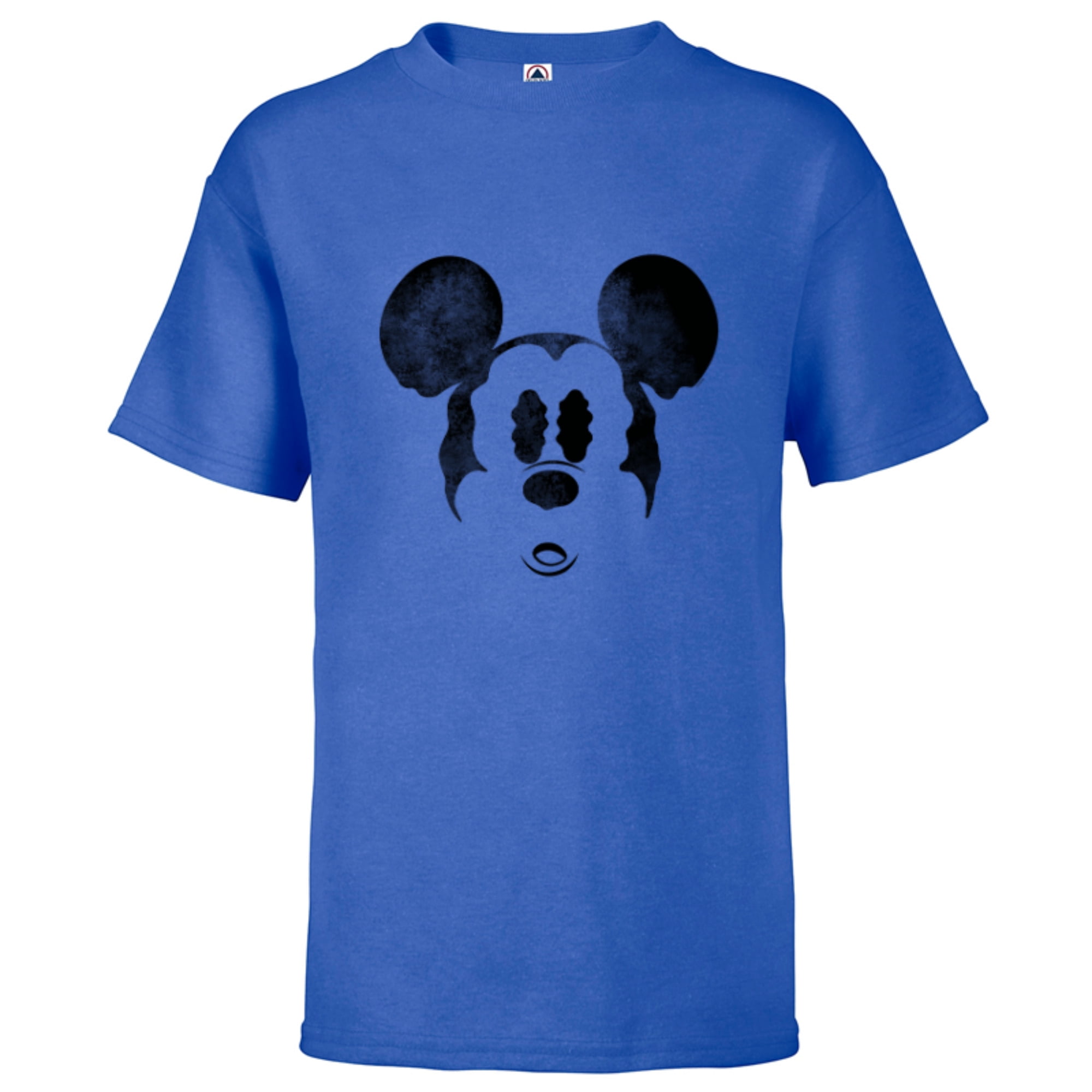 Disney Mickey Mouse Spooky Wiggly Face Retro Distressed - Short Sleeve ...