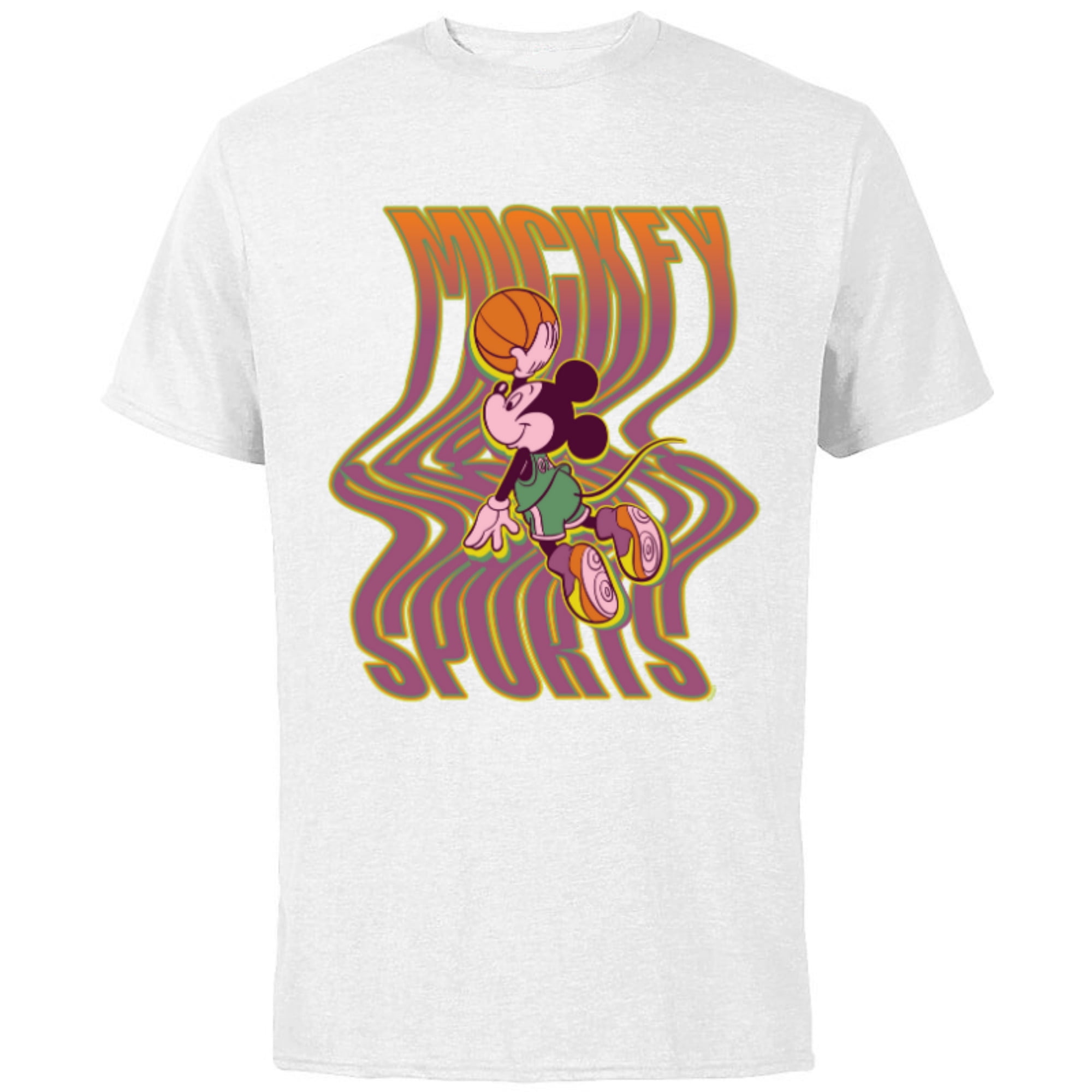 Disney Mickey Mouse Sports Basketball Dunk Wavy Letters - Short Sleeve ...