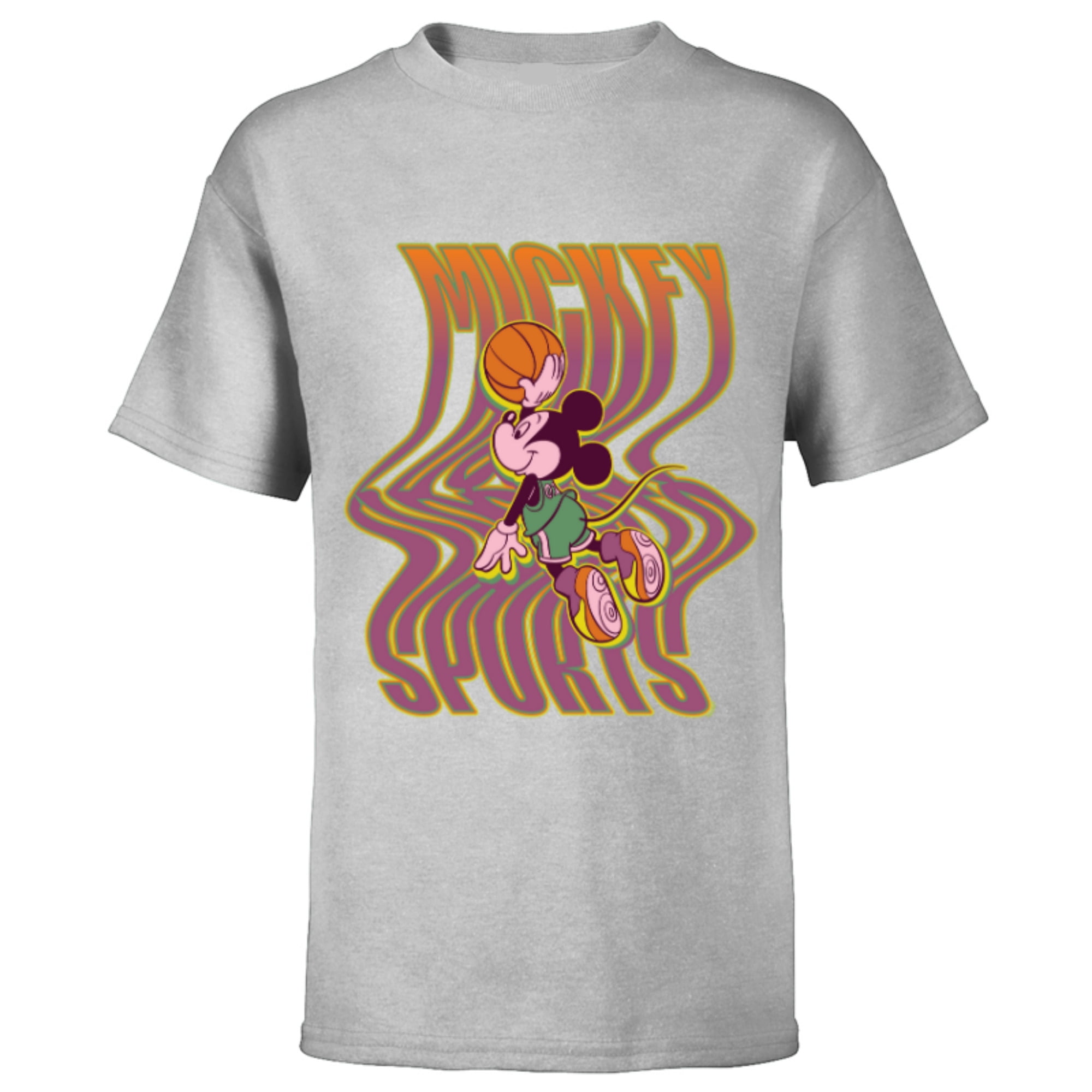 Disney Mickey Mouse Sports Basketball Dunk Wavy Letters - Short Sleeve ...