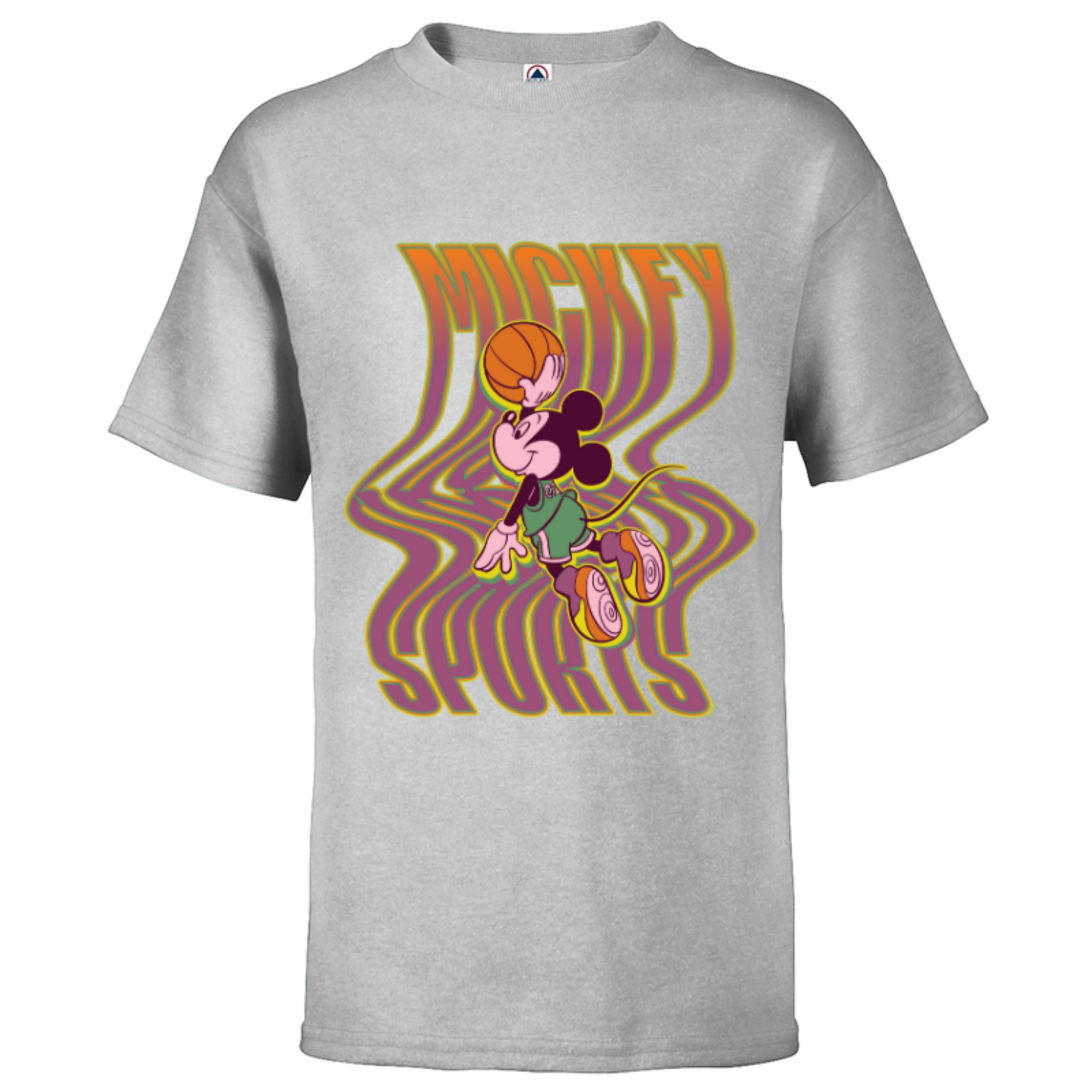 Disney Mickey Mouse Sports Basketball Dunk Wavy Letters - Short Sleeve ...