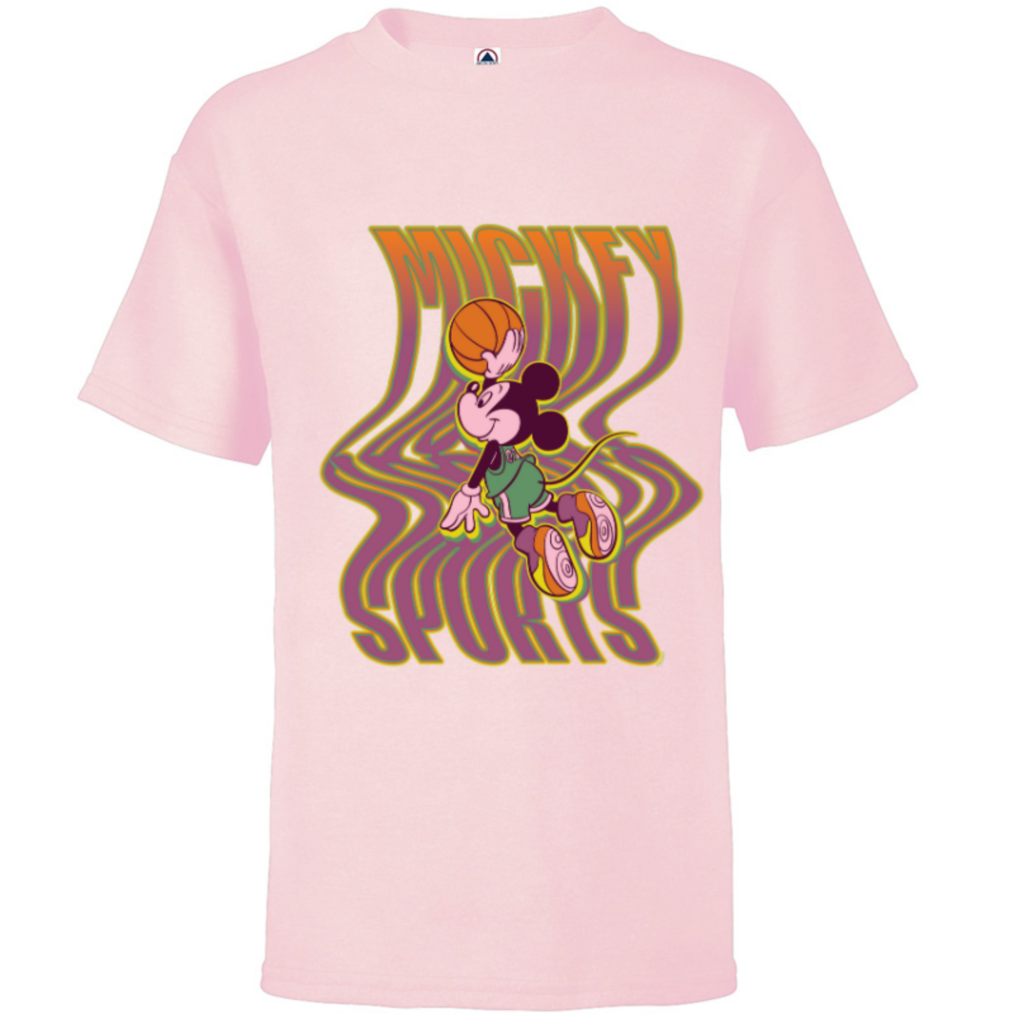 Disney Mickey Mouse Sports Basketball Dunk Wavy Letters - Short Sleeve ...