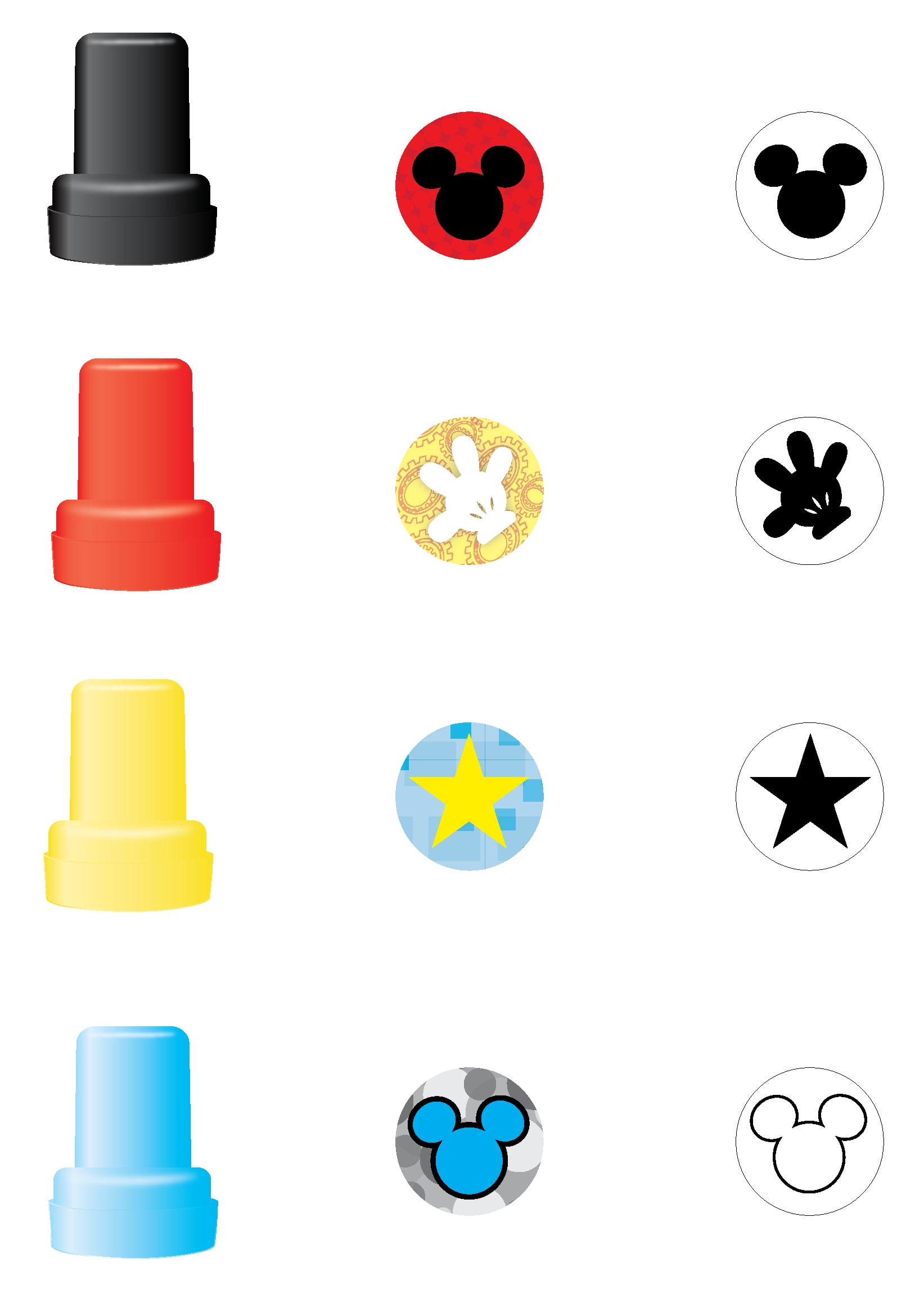 Disney Mickey Mouse Stamps, 4 Count - Walmart Business Supplies