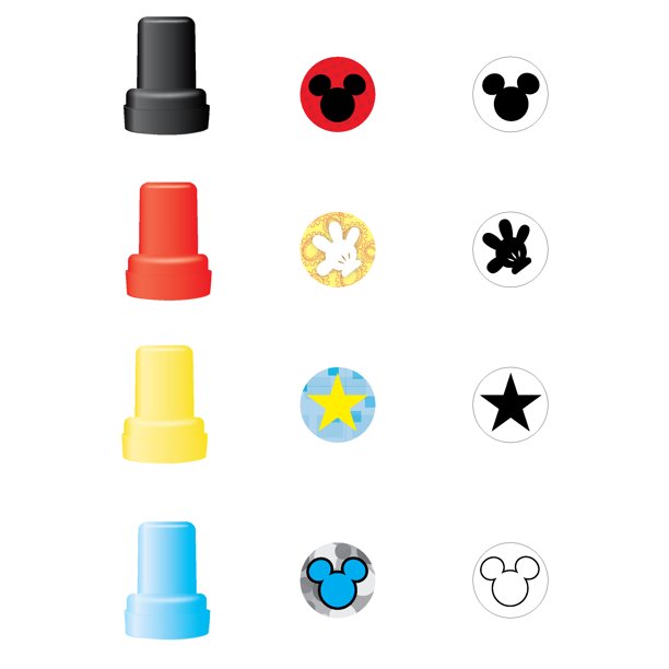 Disney Mickey Mouse Stamps, 4 Count - Walmart Business Supplies