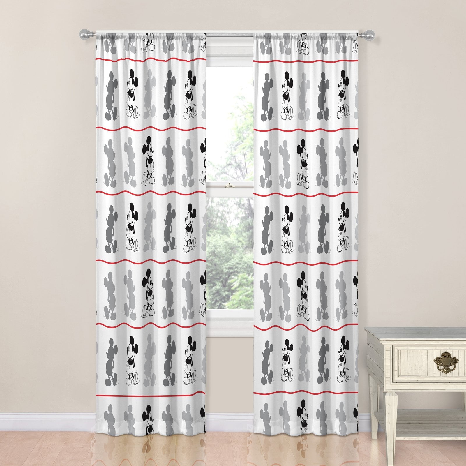 Jay Franco, Disney Mickey Mouse Curtain Set, 2 Panels, Standard Jersey ...