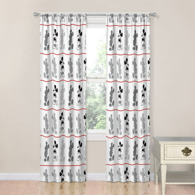 Disney Mickey Mouse Classic Curtain Set for Kids Bedroom Decor, 2 ...