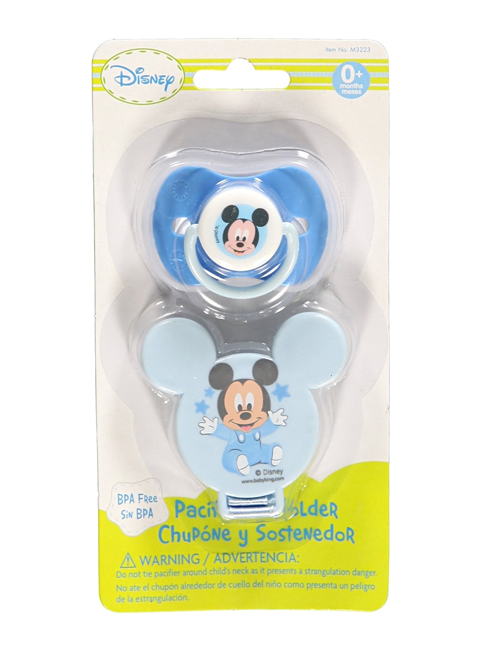Disney Mickey Mouse "Starry Mickey" Pacifier & Clip Set - blue, one ...