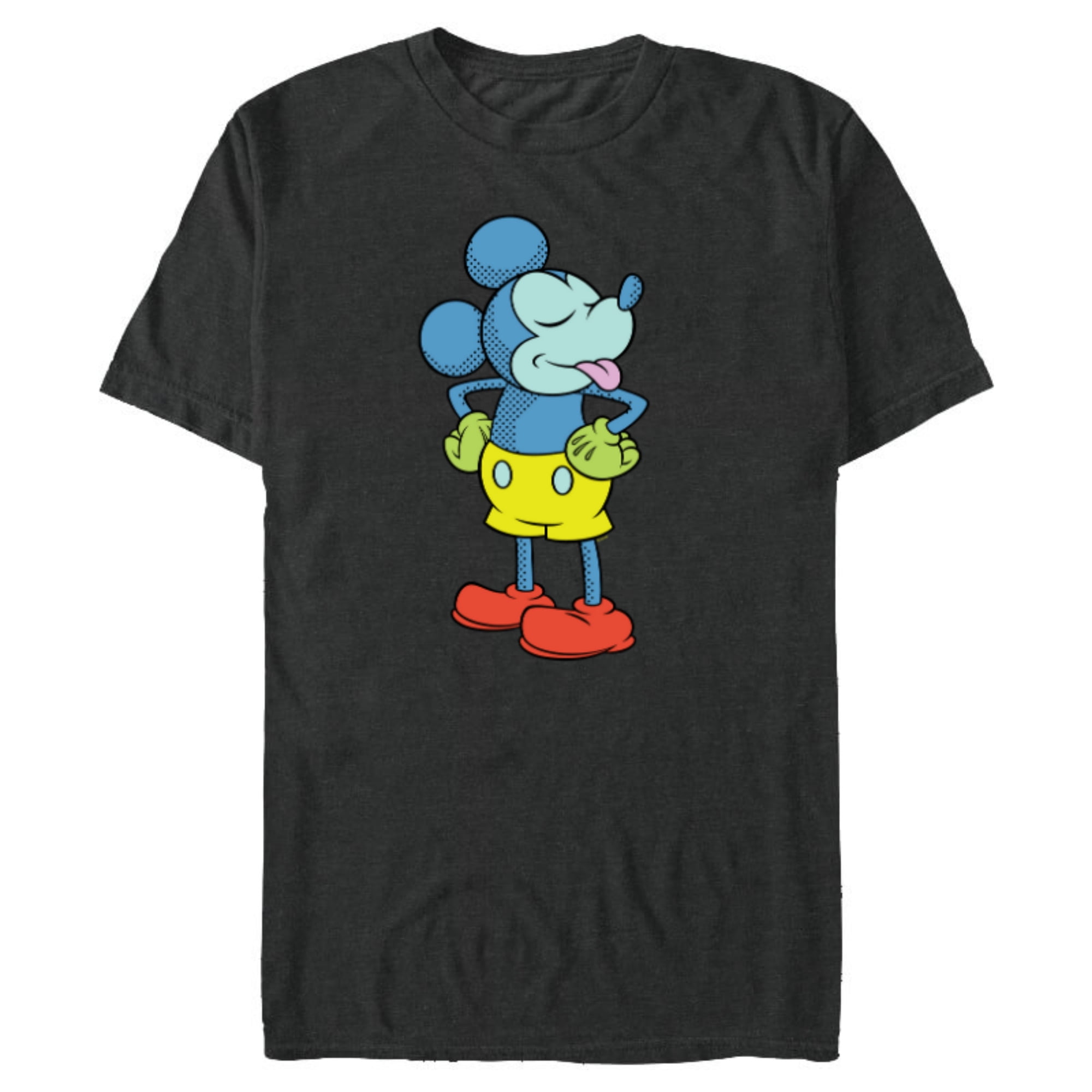Disney Mickey Mouse Sticking Tongue Out Retro Pop Art - Short Sleeve ...