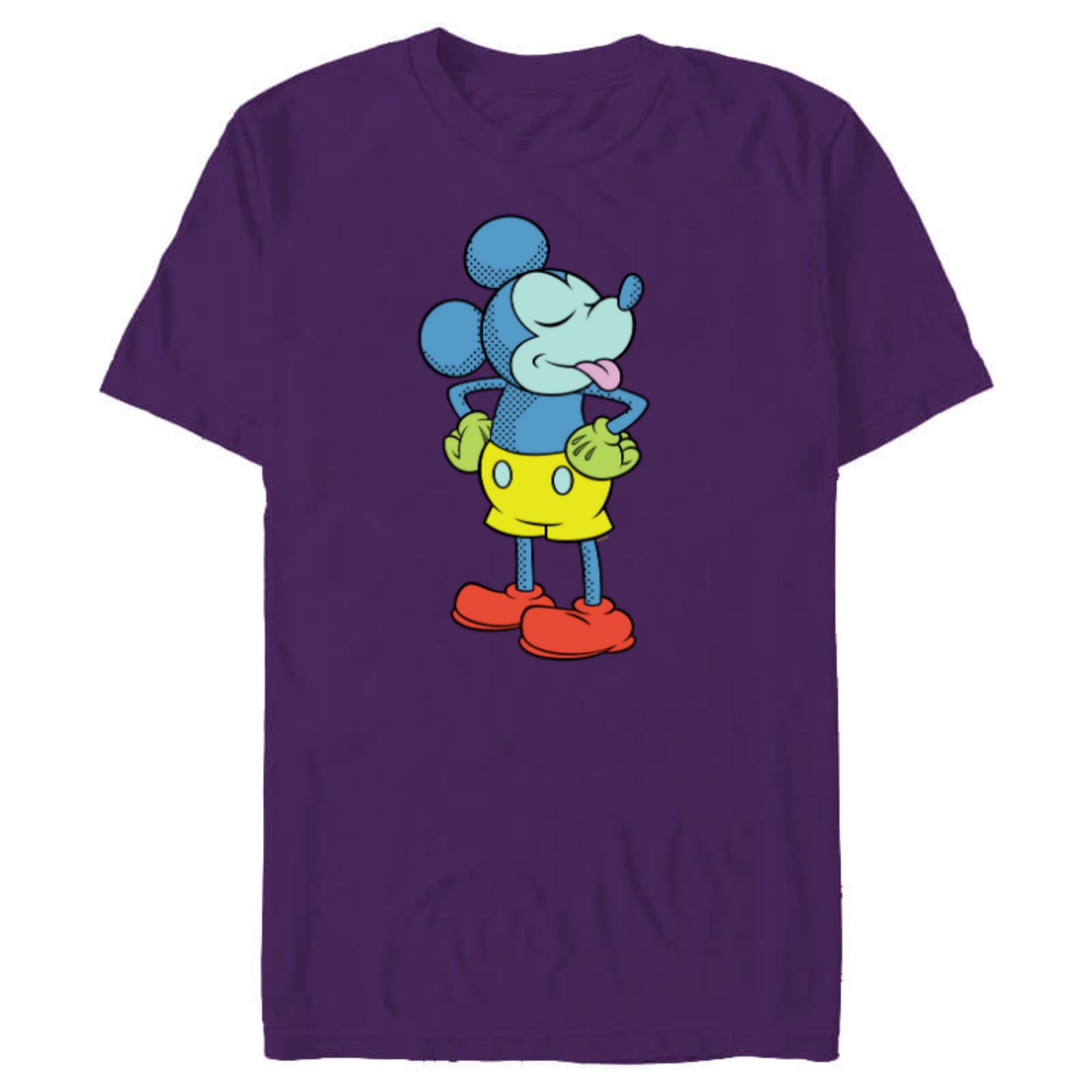 Disney Mickey Mouse Sticking Tongue Out Retro Pop Art - Short Sleeve ...