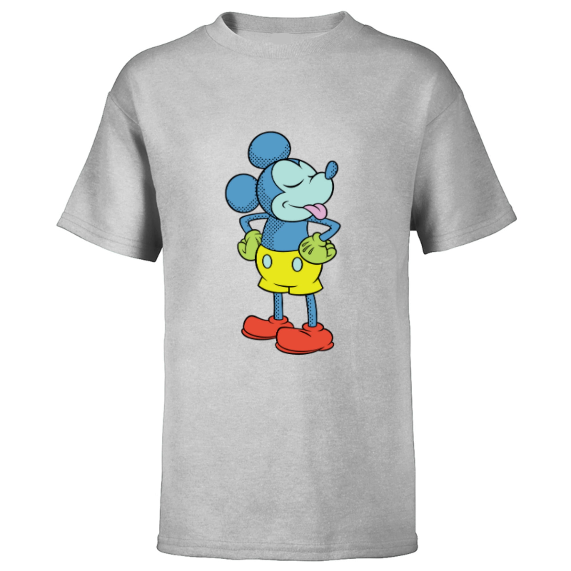 Disney Mickey Mouse Sticking Tongue Out Retro Pop Art - Short Sleeve T ...
