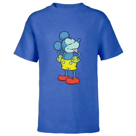 Disney Mickey Mouse Sticking Tongue Out Retro Pop Art - Short Sleeve T ...