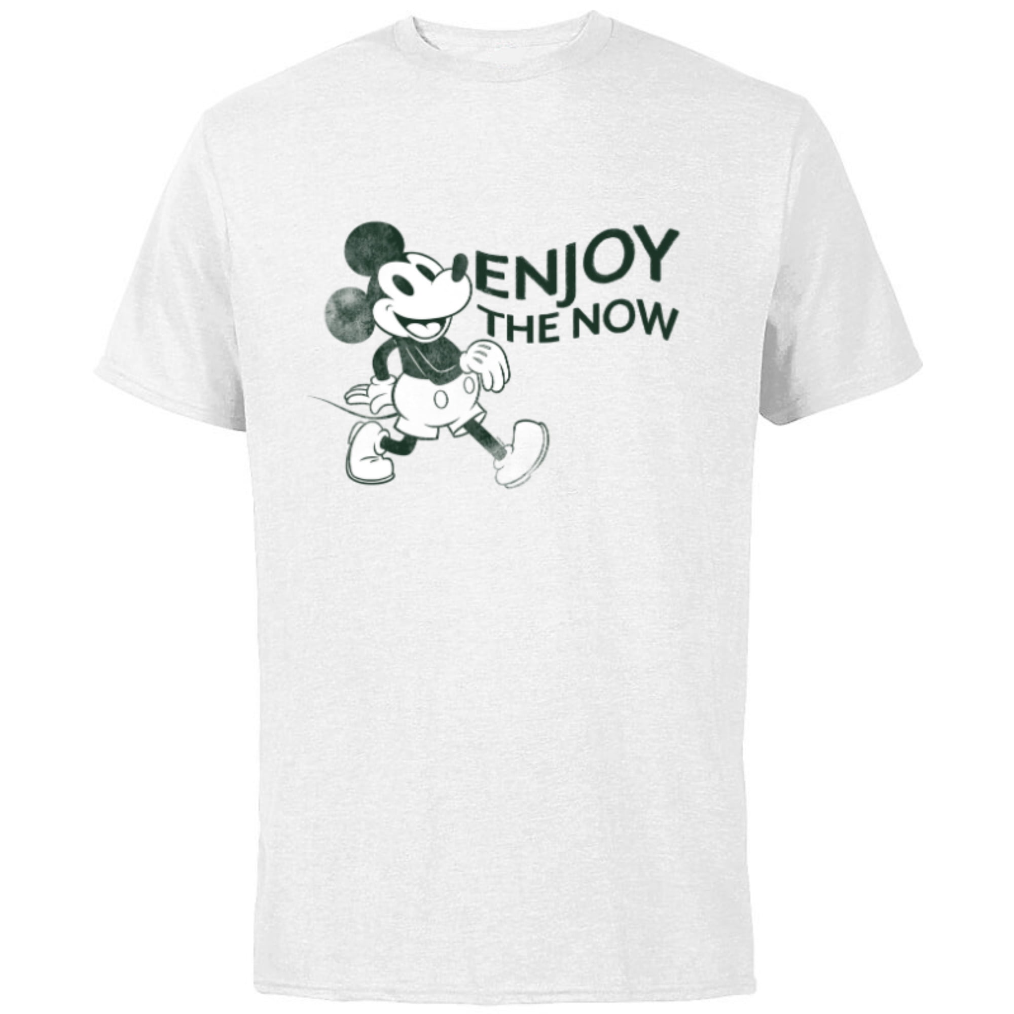 Disney Mickey Mouse Striding Retro Distressed Enjoy The Now - Short ...