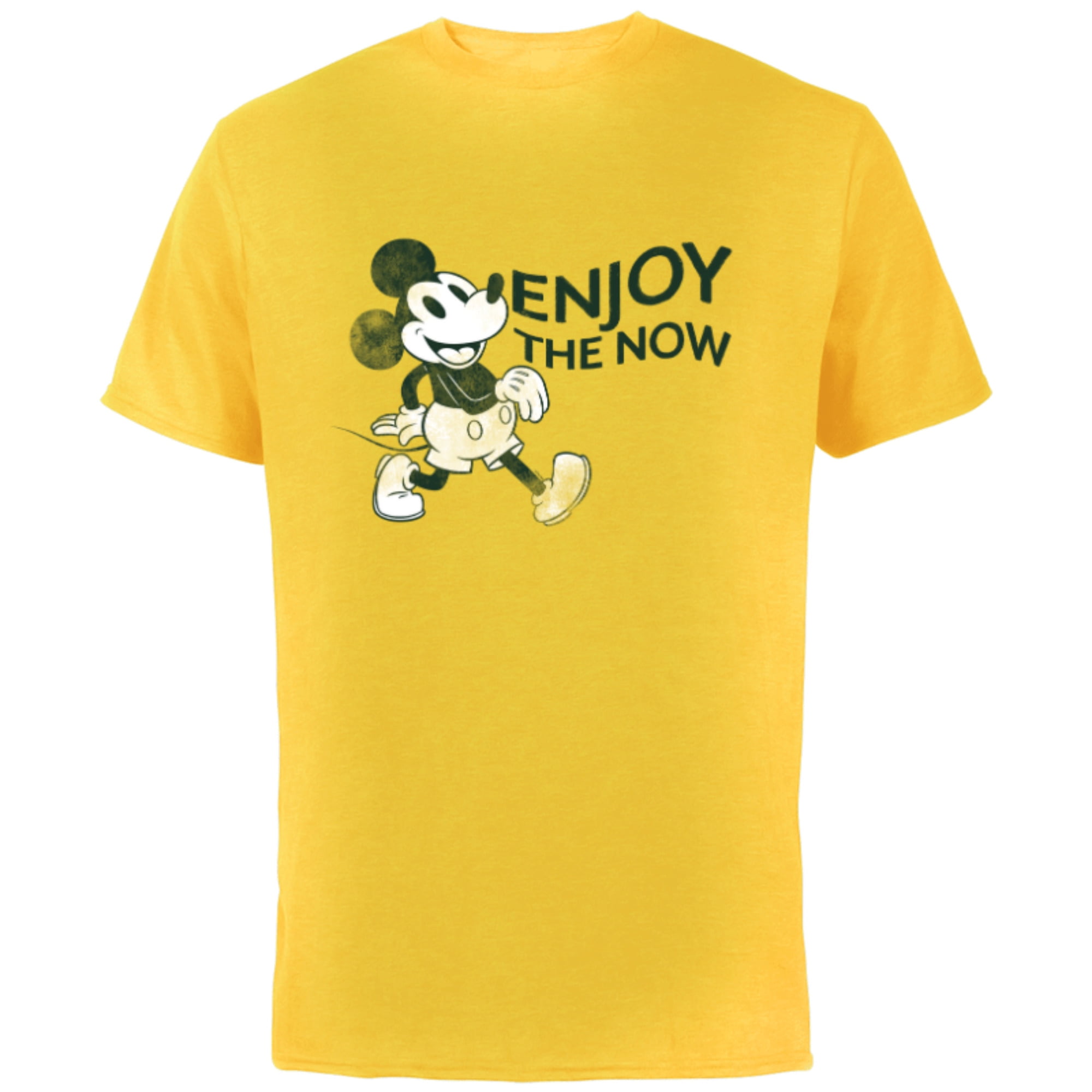 Disney Mickey Mouse Striding Retro Distressed Enjoy The Now - Short ...