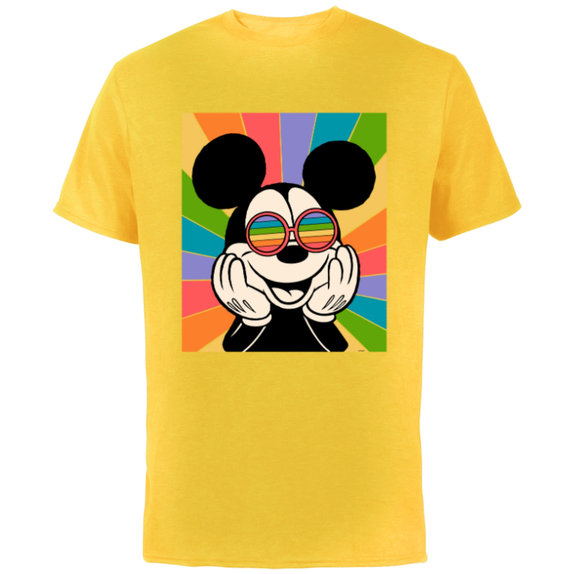 Disney Mickey Mouse Sun Burst Retro - Short Sleeve Cotton T-Shirt for ...