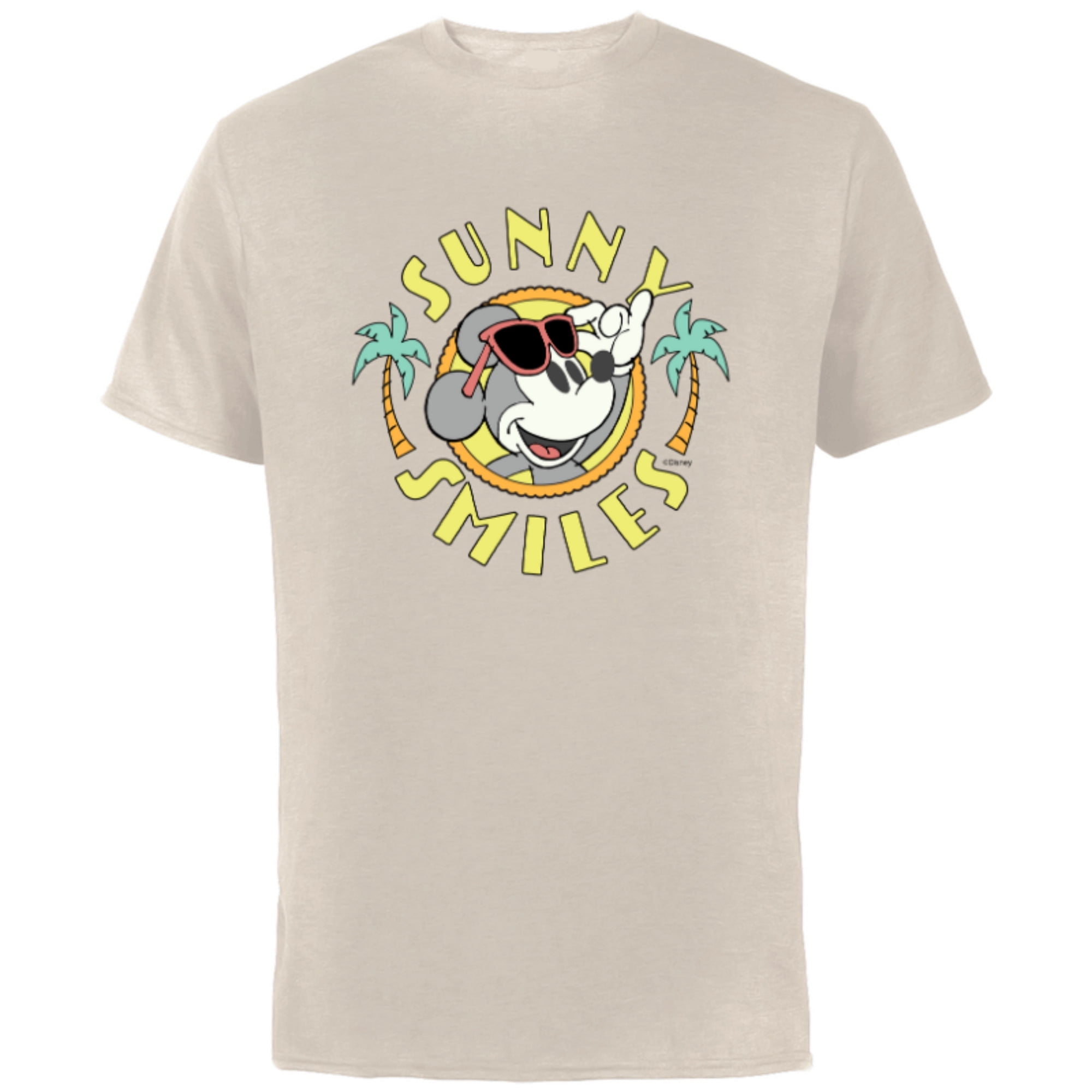 Disney Mickey Mouse Sunny Smiles Summer - Short Sleeve Cotton T-Shirt ...